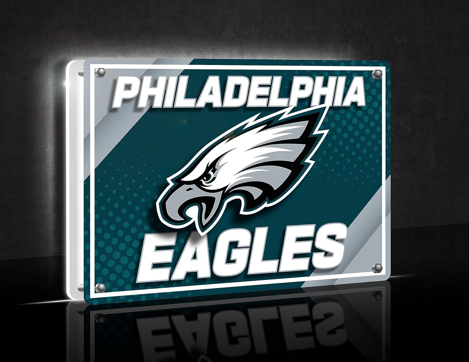 Amazon.com : Evergreen NFL Philadelphia Eagles Tabletop LED Light Signs ...