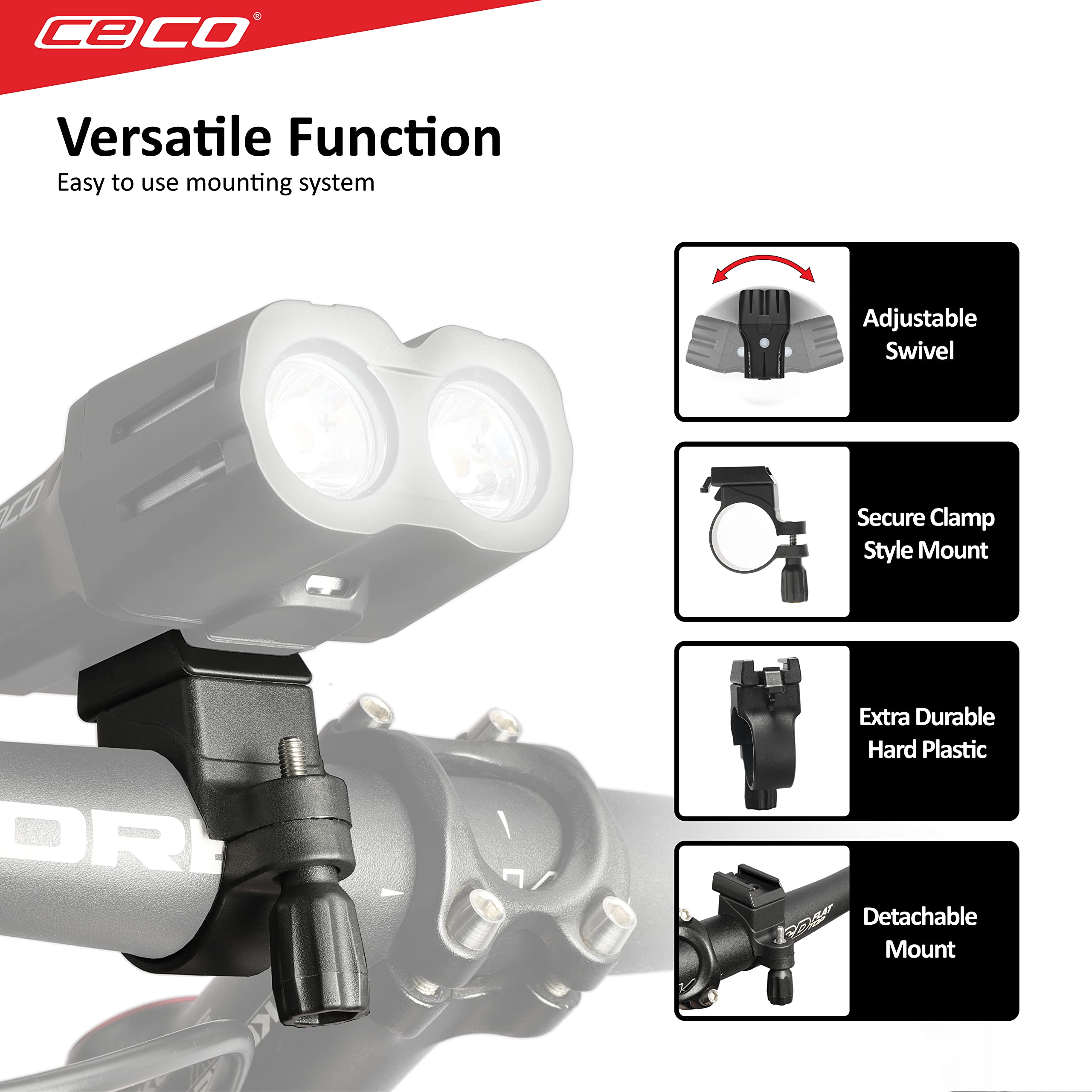 Snapklik.com : USA: Headlight Handlebar Mount Heavy Duty Hard Mount ...