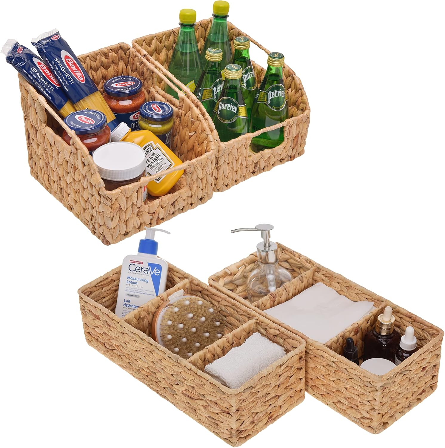 Amazon.com: StorageWorks Water Hyacinth Storage Baskets Set : Home ...