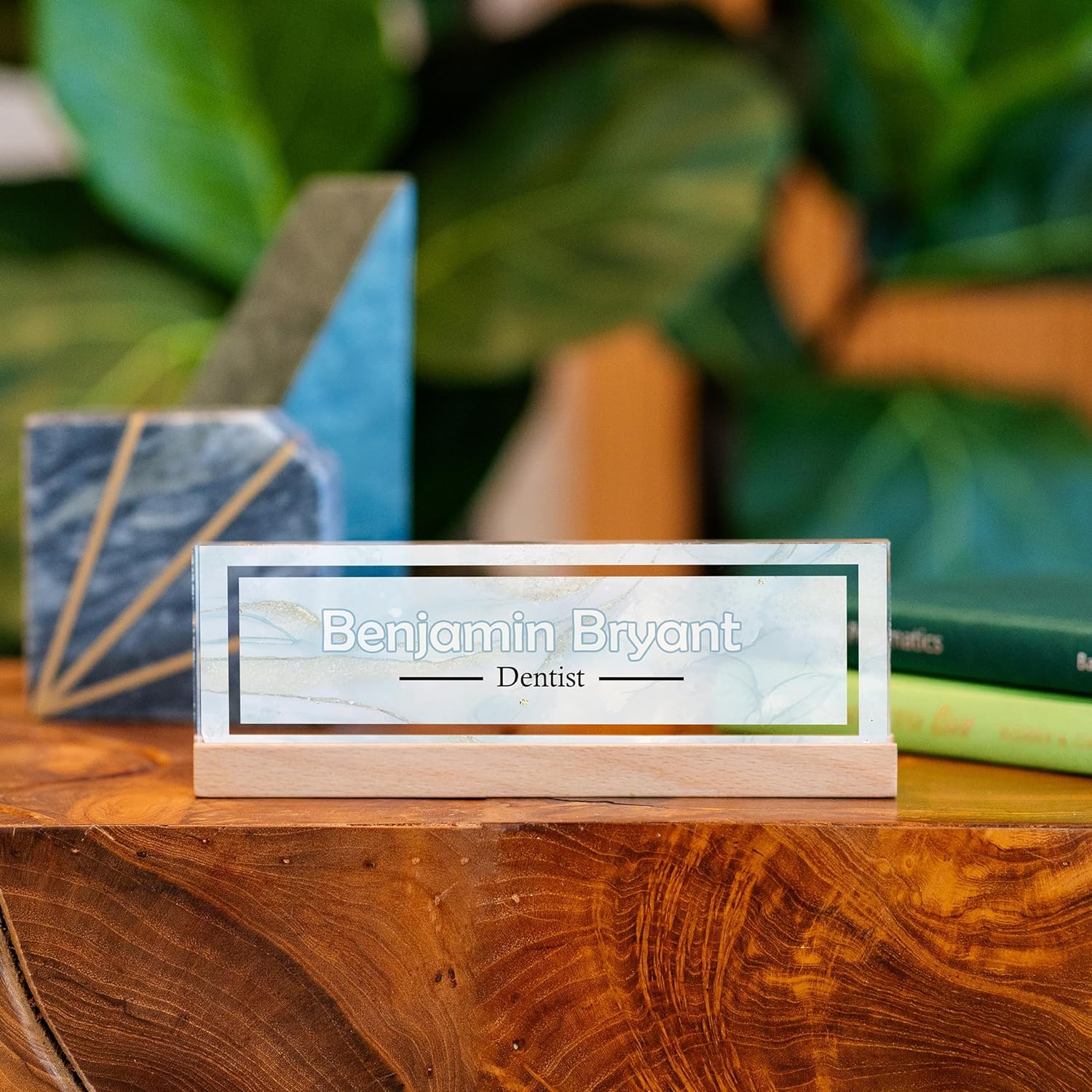 Amazon.com: SHO VAVAS Office Desk Nameplate Personalized, Acrylic Desk ...