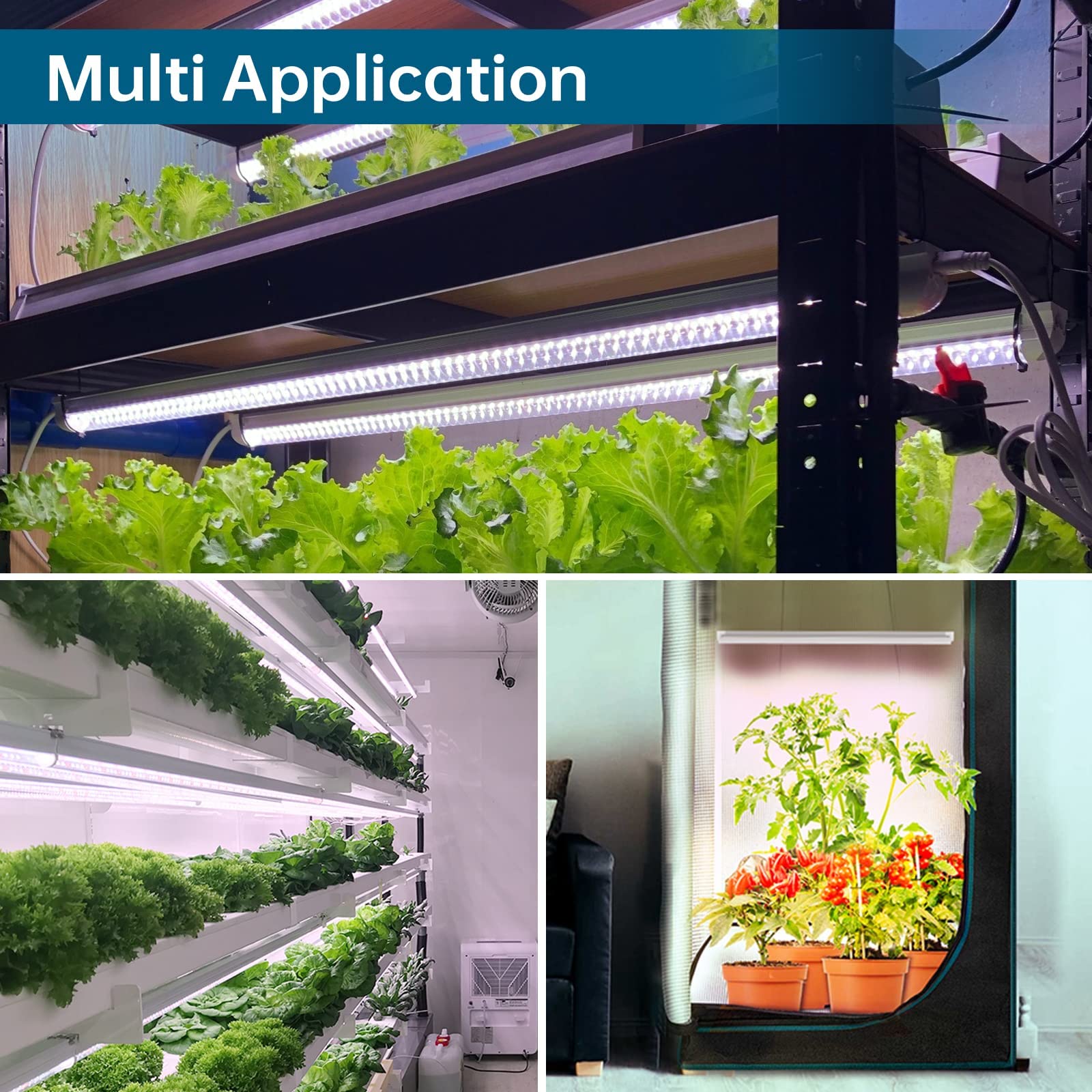 Barrina LED Grow Light 4FT,168W(4 x 42W, 1000W Equivalent), Full ...