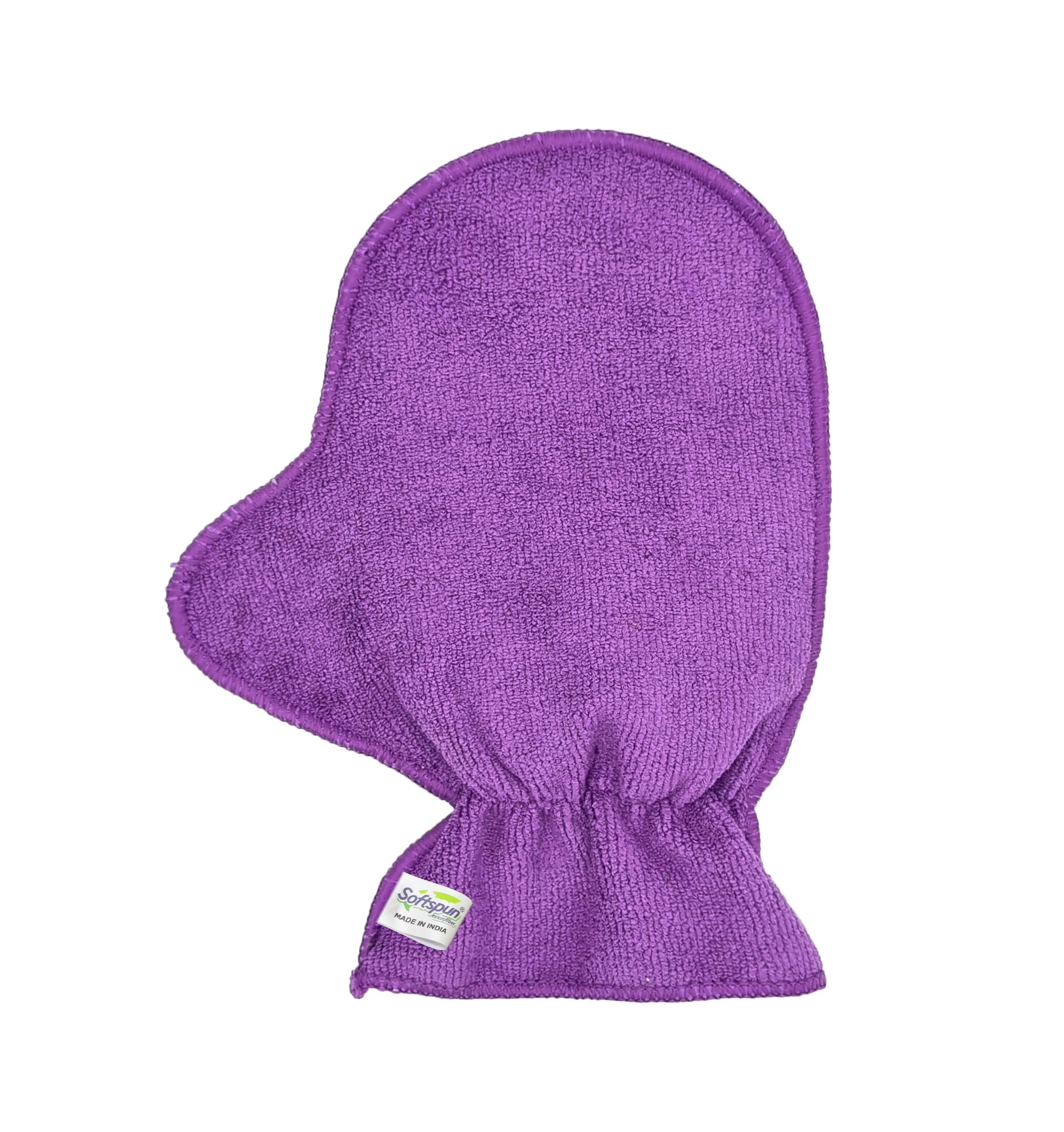 SOFTSPUN Microfiber Glove Mitt 340 GSM (1 Piece, Purple) : Amazon.in ...
