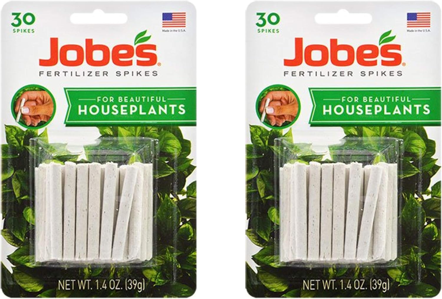 Jobe's Fertilizer Spikes for Houseplants, 30-Count Pack, Two Packs (60 ...