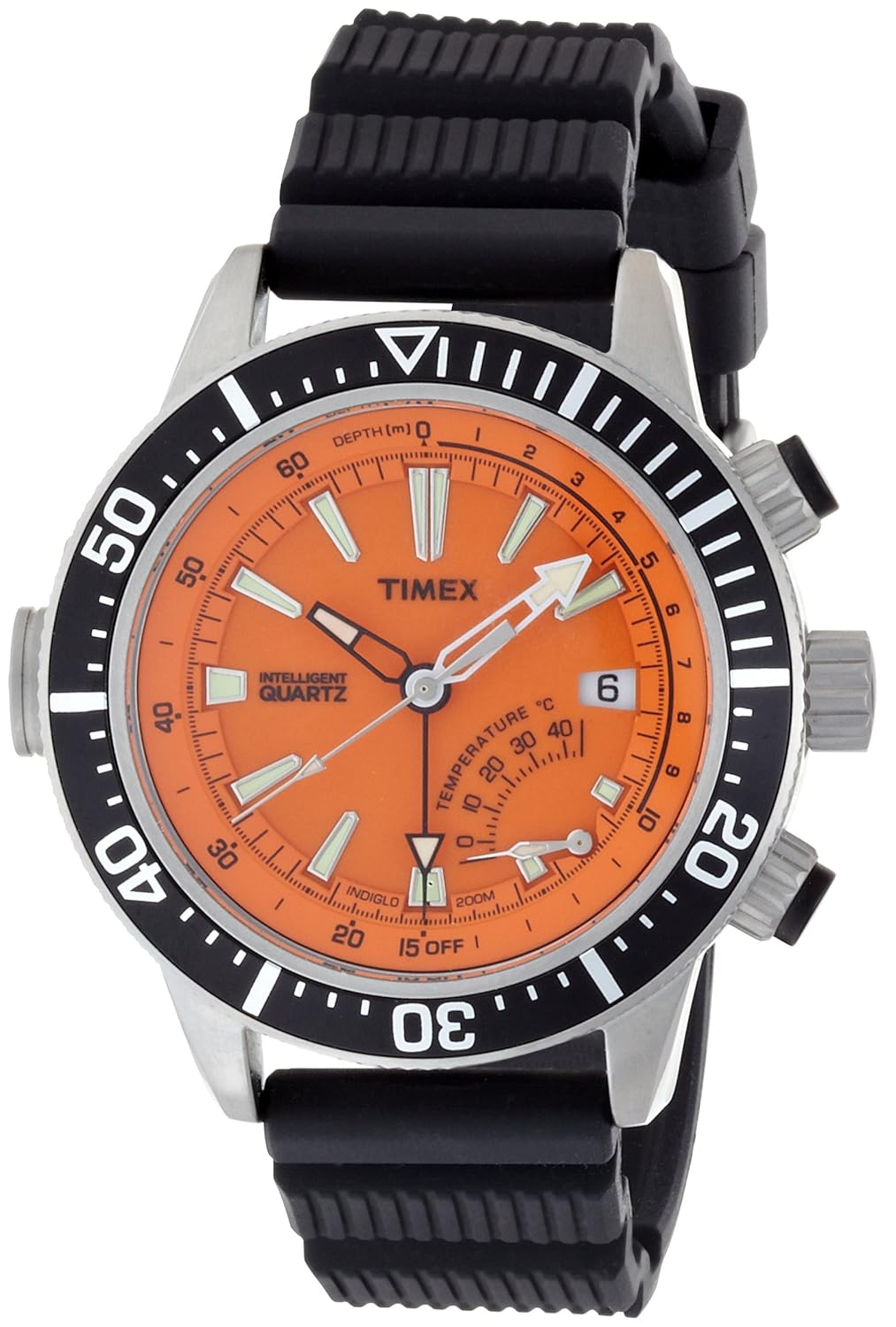 Timex Intelligent Quartz Chronograph Orange Dial Men's Watch - T2N812 ...