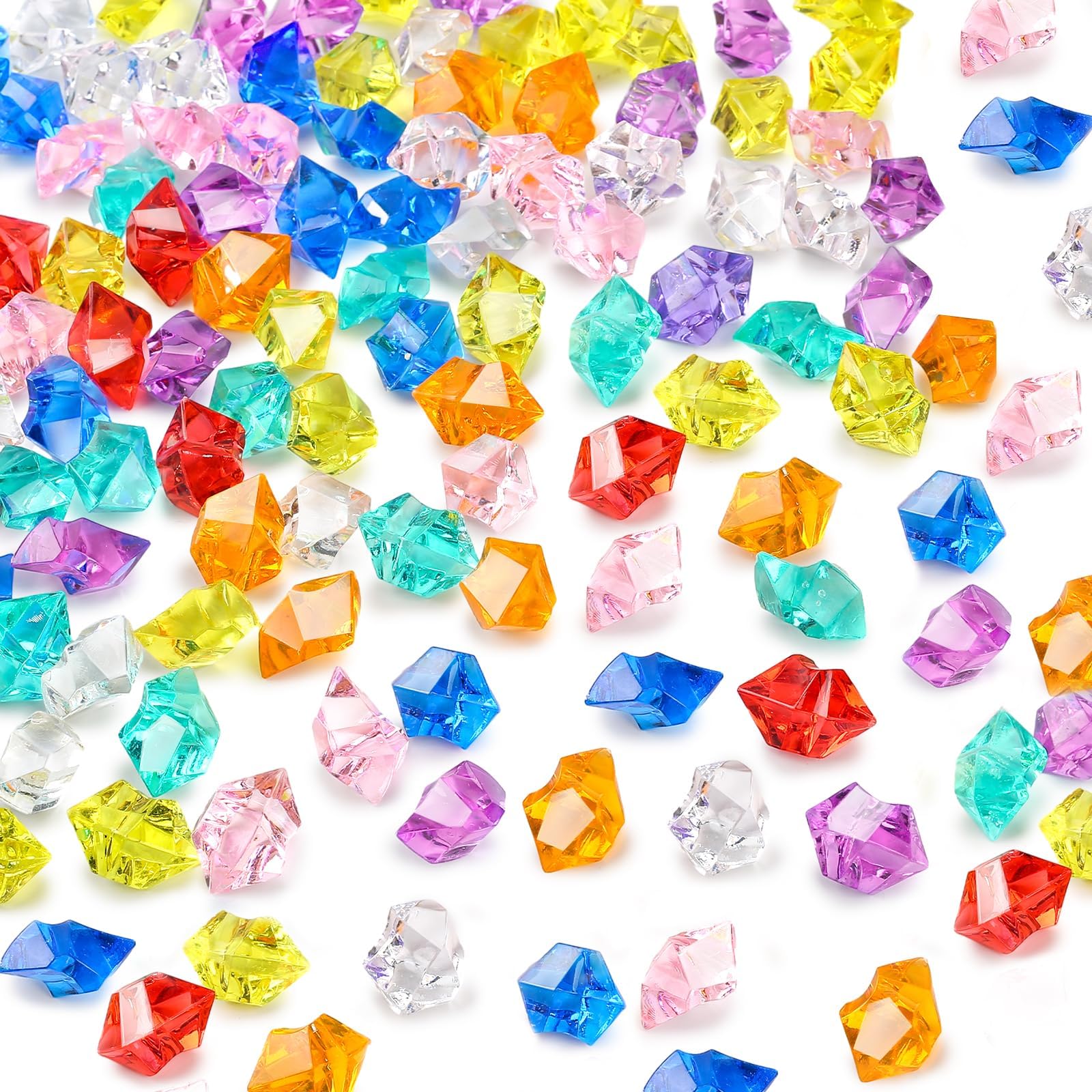 Amazon.com: FUNLAVIE Multi-Colored Acrylic Jewels Pirate Treasure Gems ...