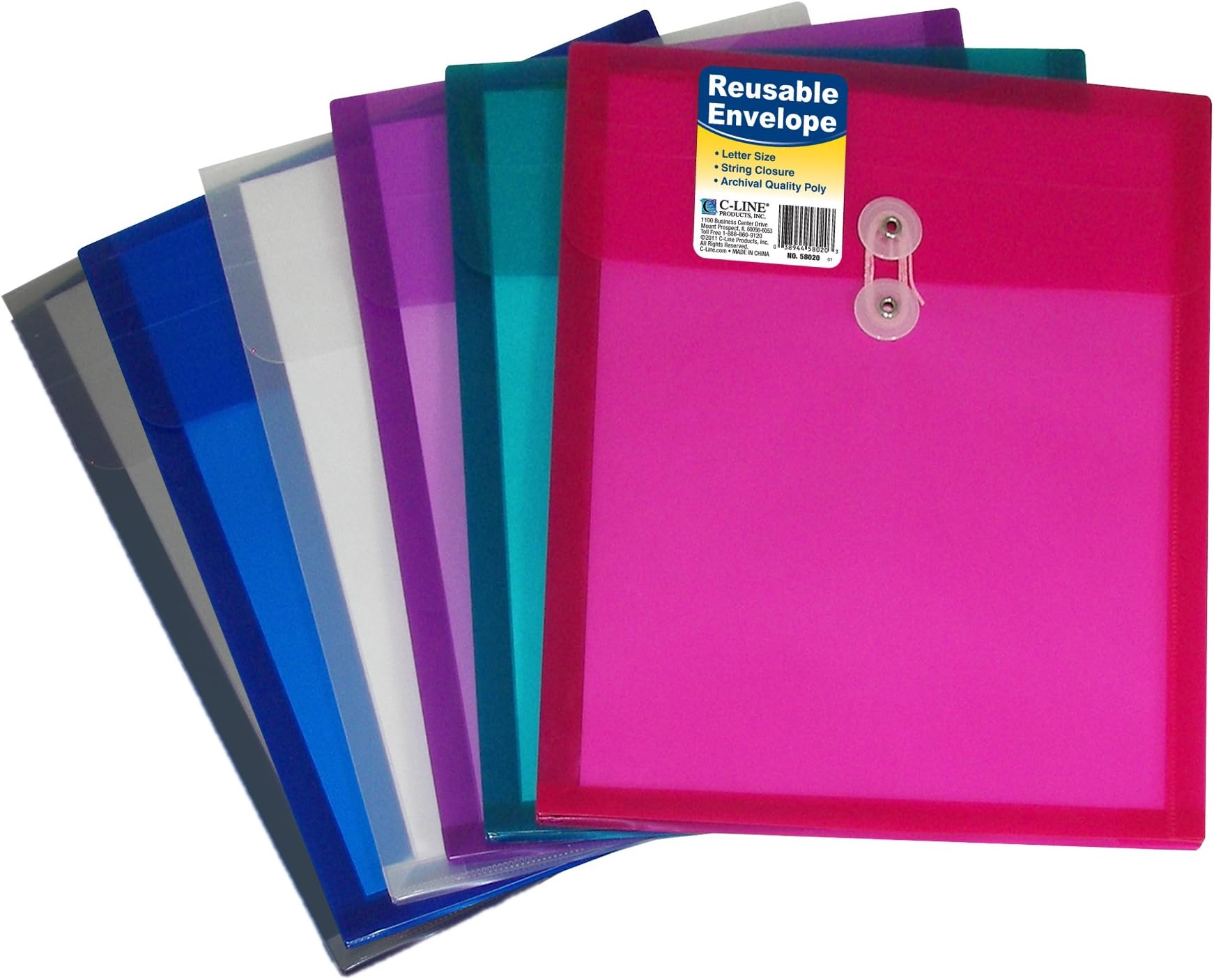 Amazon.com : Letter Size Poly String Envelope with Expandable Gusset ...