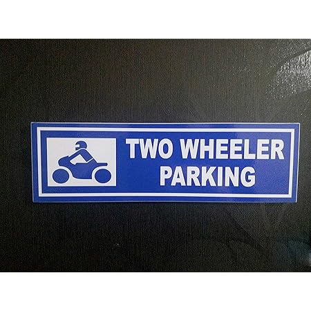 VVWV Two Wheeler Bike Parking Sign Sticker for Clinic Hospital Public ...