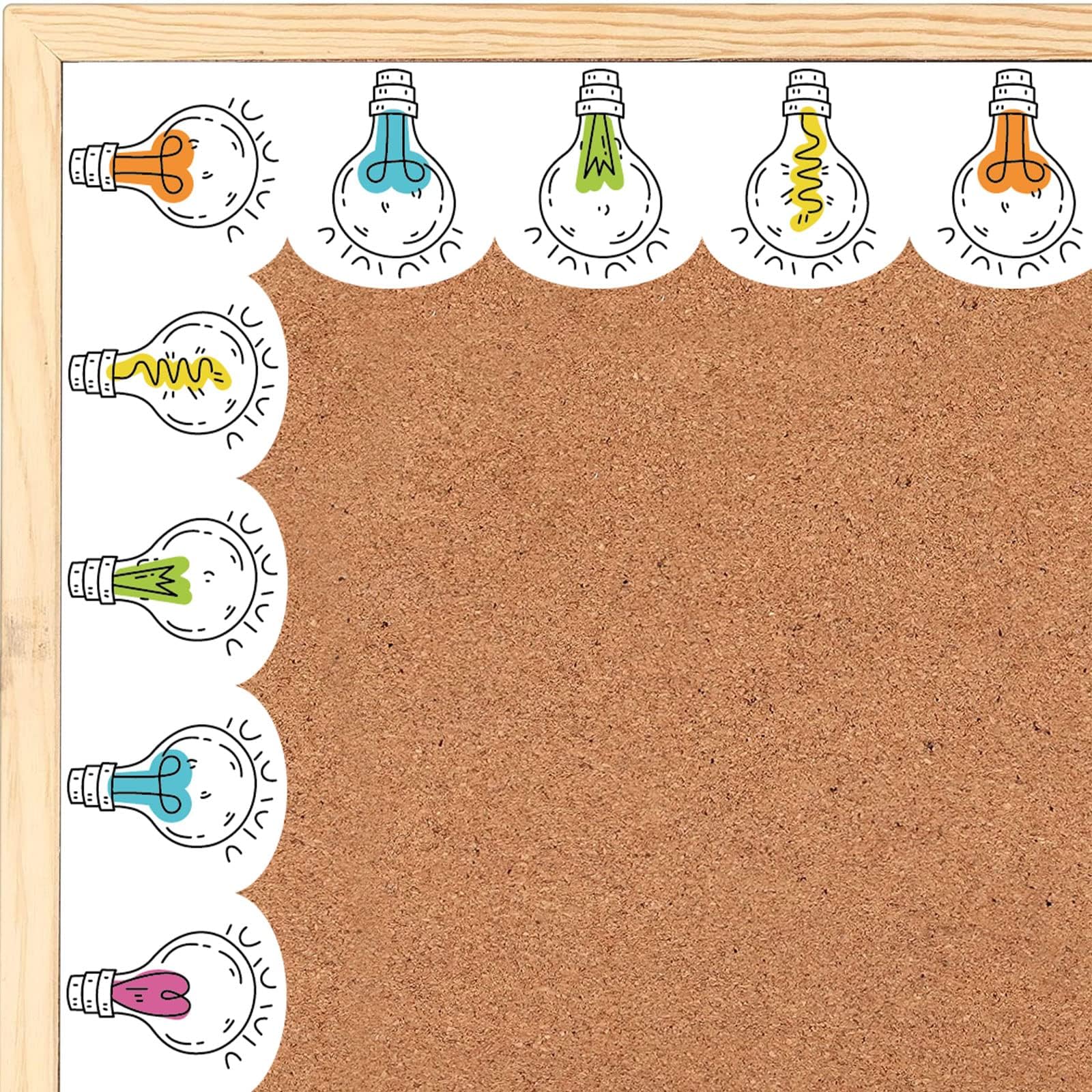 Amazon.com: GreenPine Light Bulb Bulletin Board Borders Scalloped ...