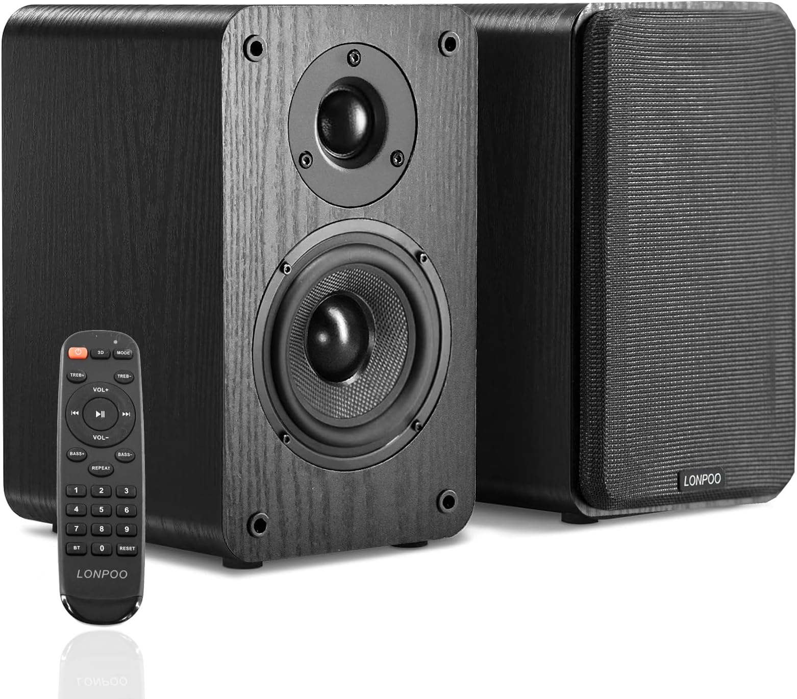 Amazon.com: Saiyin Bluetooth Bookshelf Speakers, 40W X 2 Powered TV ...
