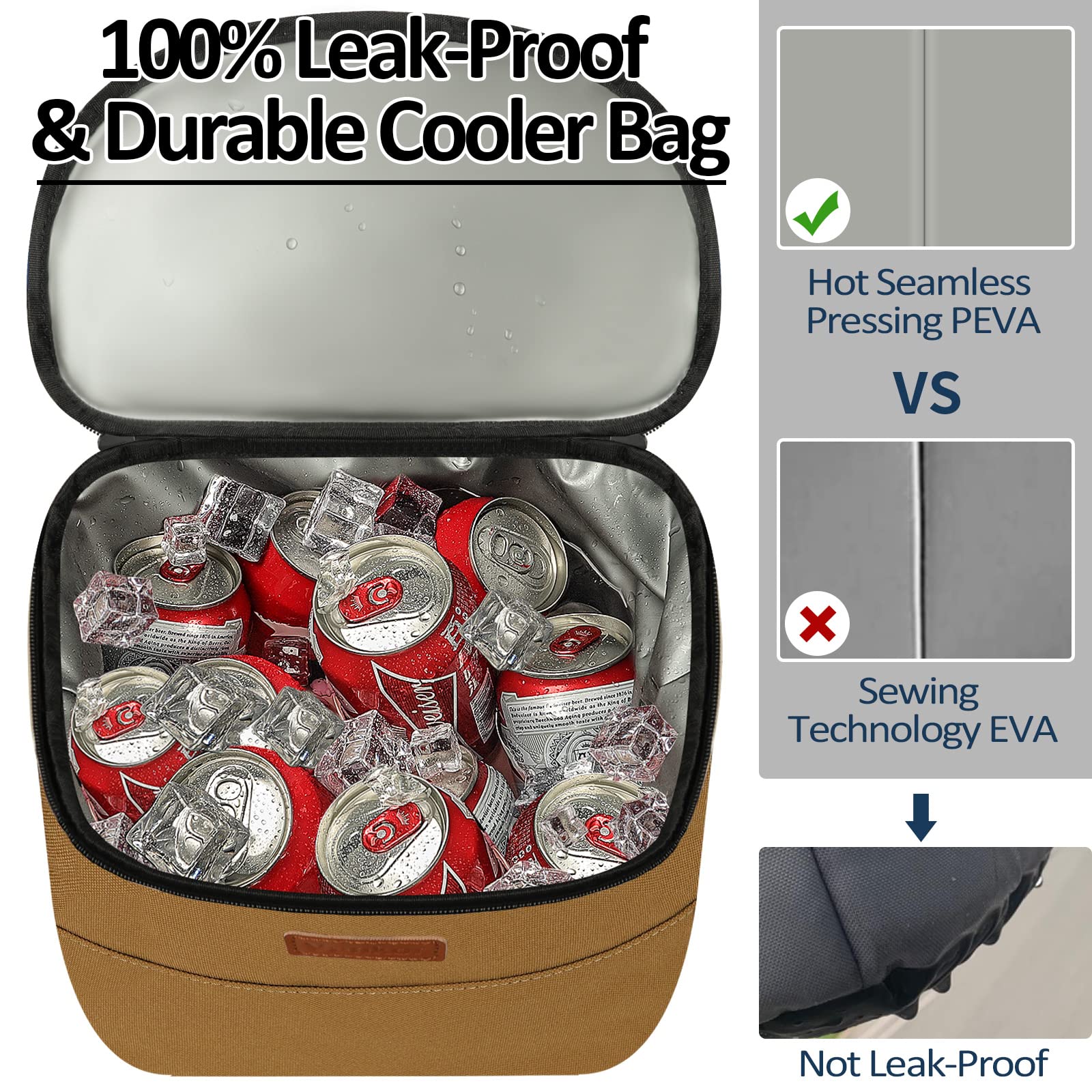 Snapklik.com : Camping Cooler Backpack 30 Cans, Soft Backpack Coolers ...