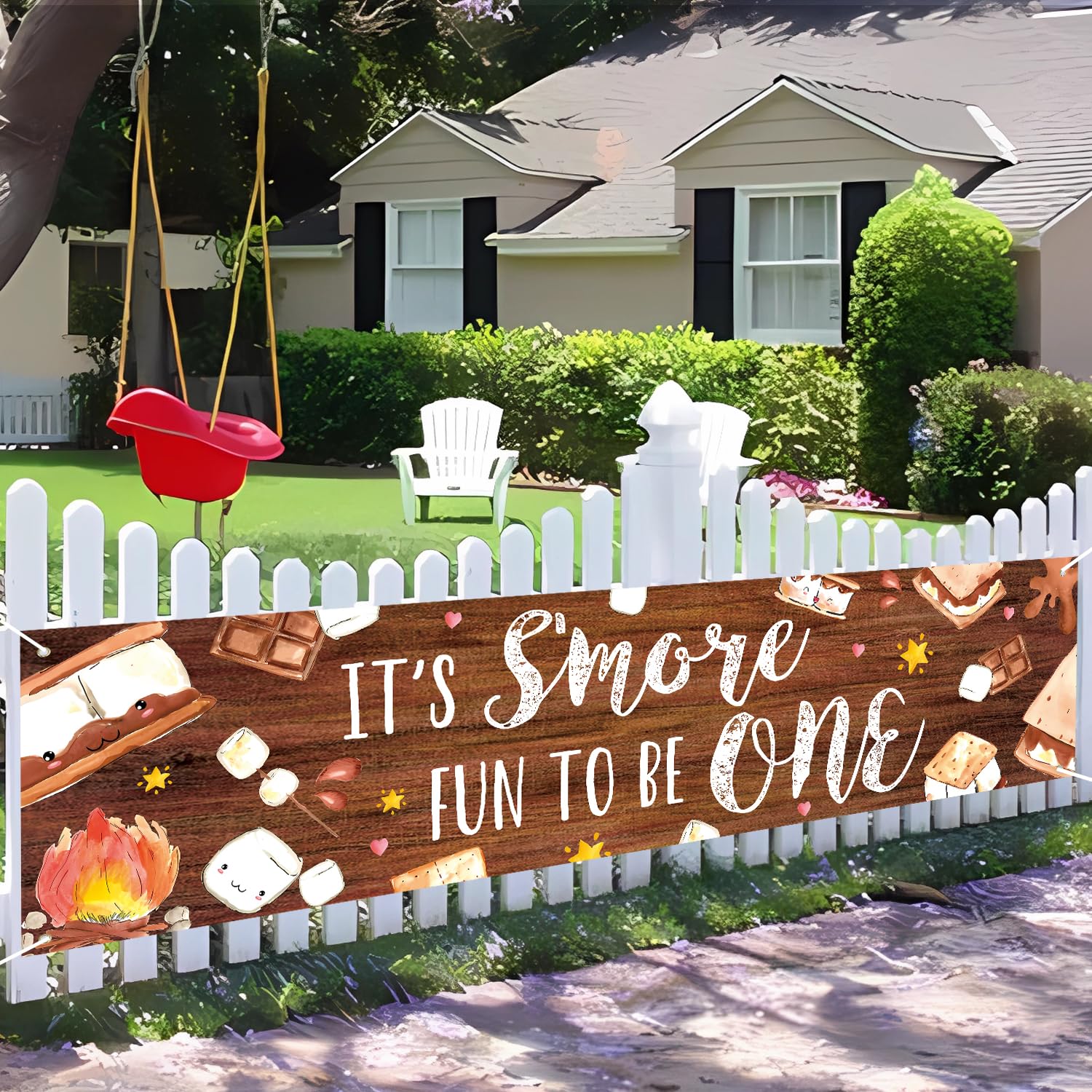 Amazon.com: It’s S’More Fun to Be One Banner 7.8 x 1.9 ft, Smores Fun ...