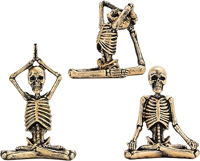 Amazon.com: CESTATIVO Skeleton Yoga Figurines for Home Decor, 4 Pcs ...