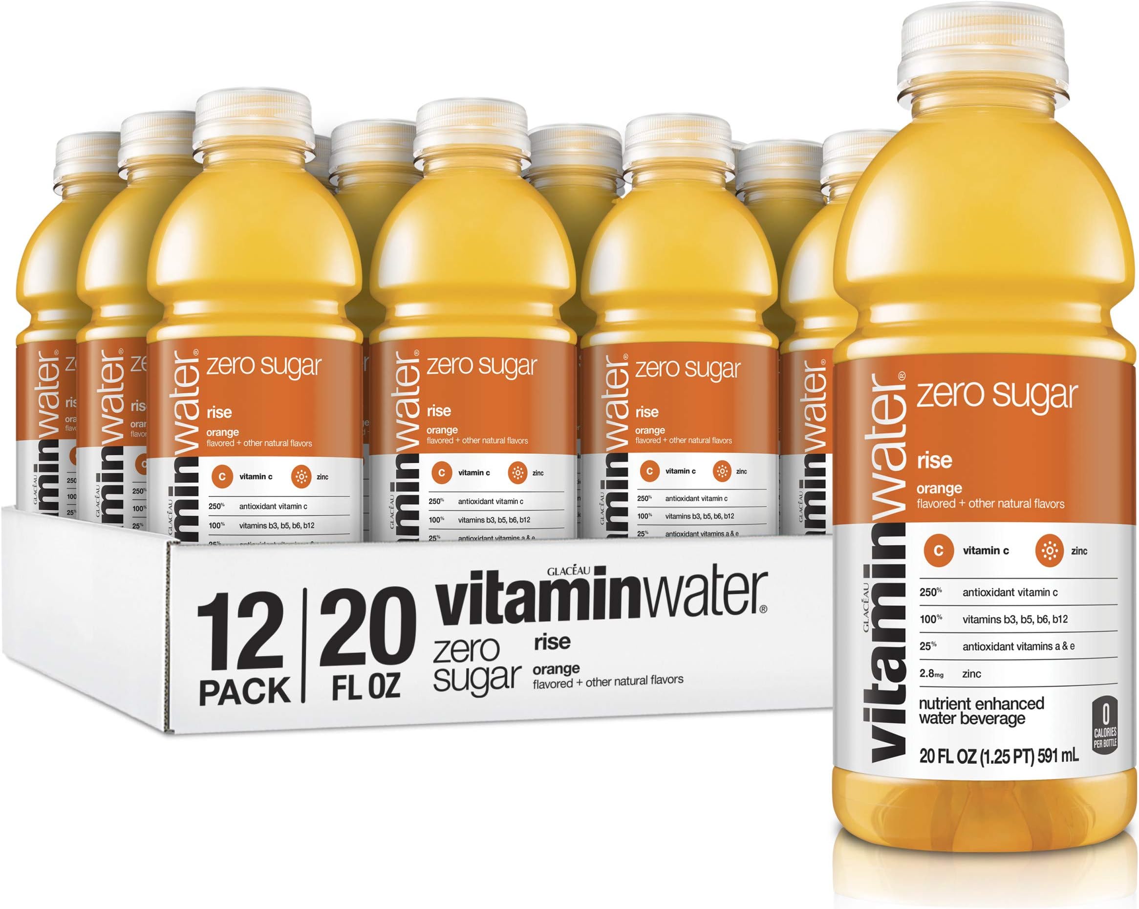 Amazon.com: vitaminwater zero sugar rise, electrolyte enhanced water w ...