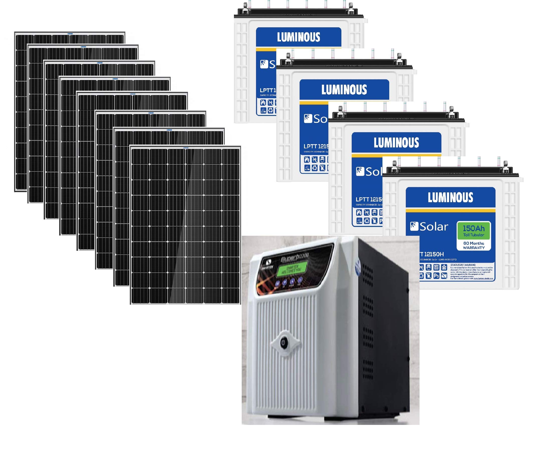 Buy SDV 3kw Solar System Smarten Superb 4000 VA Solar MPPT PCU ...