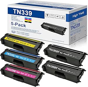 Amazon.com: TN339 Super High Yield Toner Cartridges 5-Pack(2BK+1C+1M+1Y): Eaxiuc TN339BK TN339C ...