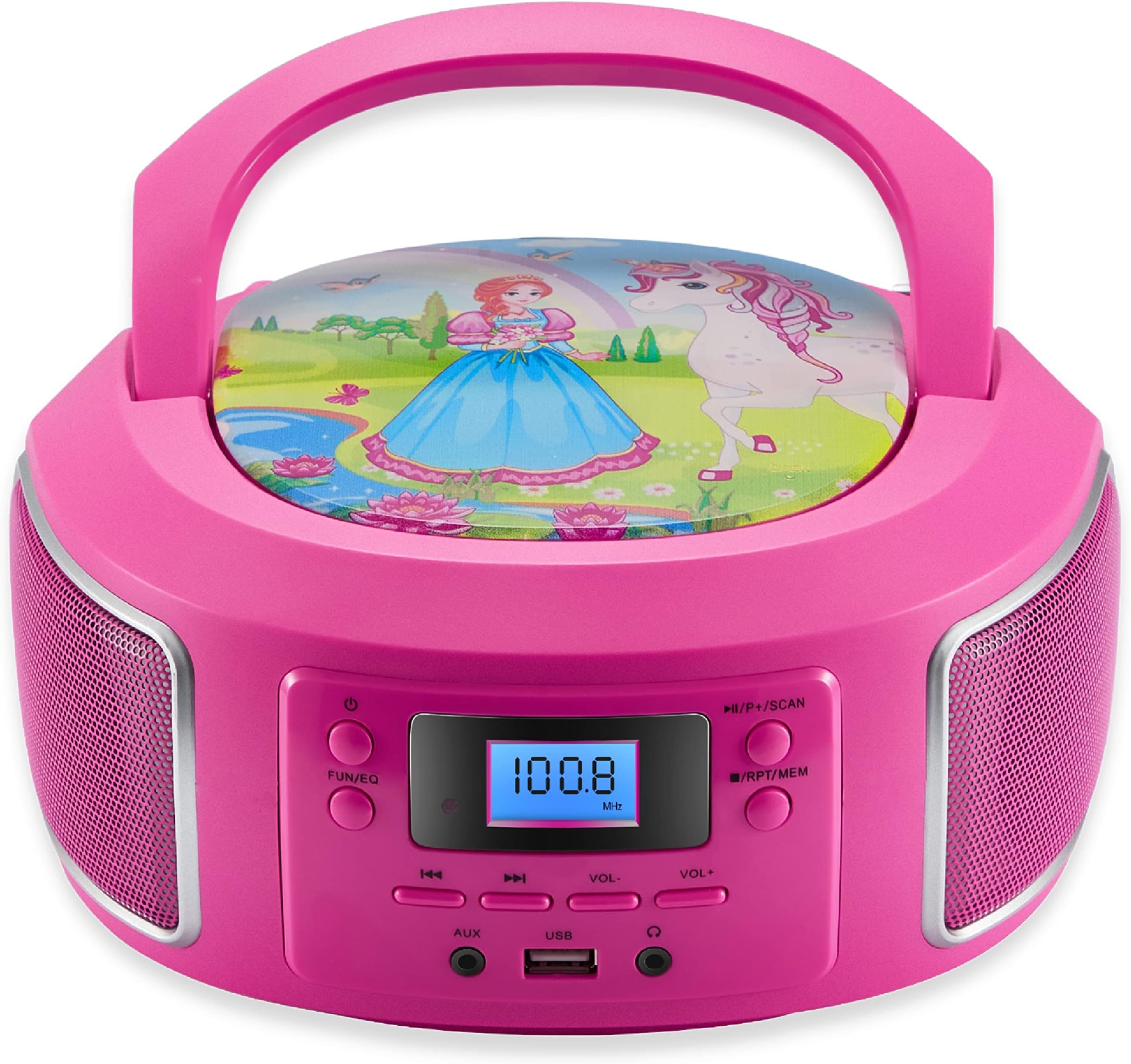 Tragbarer CD-Player | CD/CD-R | USB | FM Radio | AUX-In | Kopfhöreranschluss | Kinder Radio ...