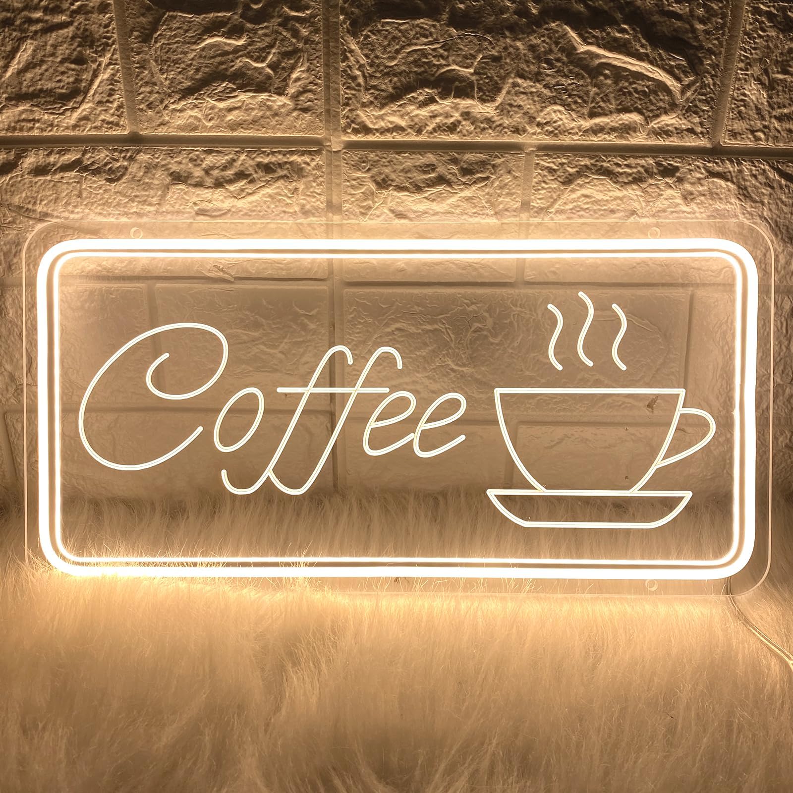 Kathfly Coffee Bar Neon Sign LED Neon Coffee Sign Wall Decor Modern LED ...
