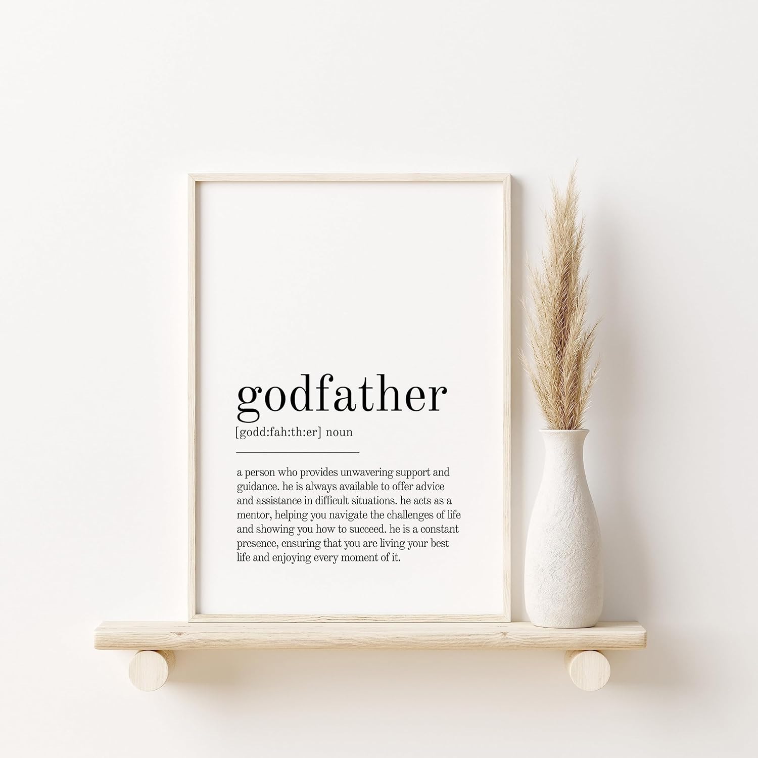 Amazon.com: Godfather Definition Print, gifts for him, personalized ...