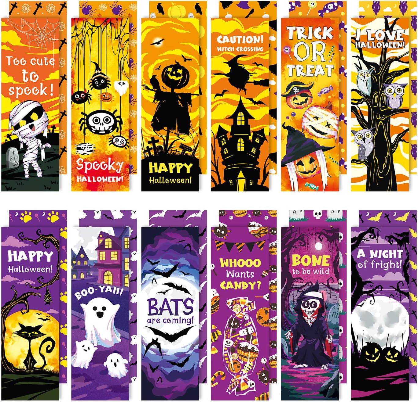 Amazon.com: YoeeJob 48 Pcs Cute Fall Bookmarks Bulk for Book Lovers ...