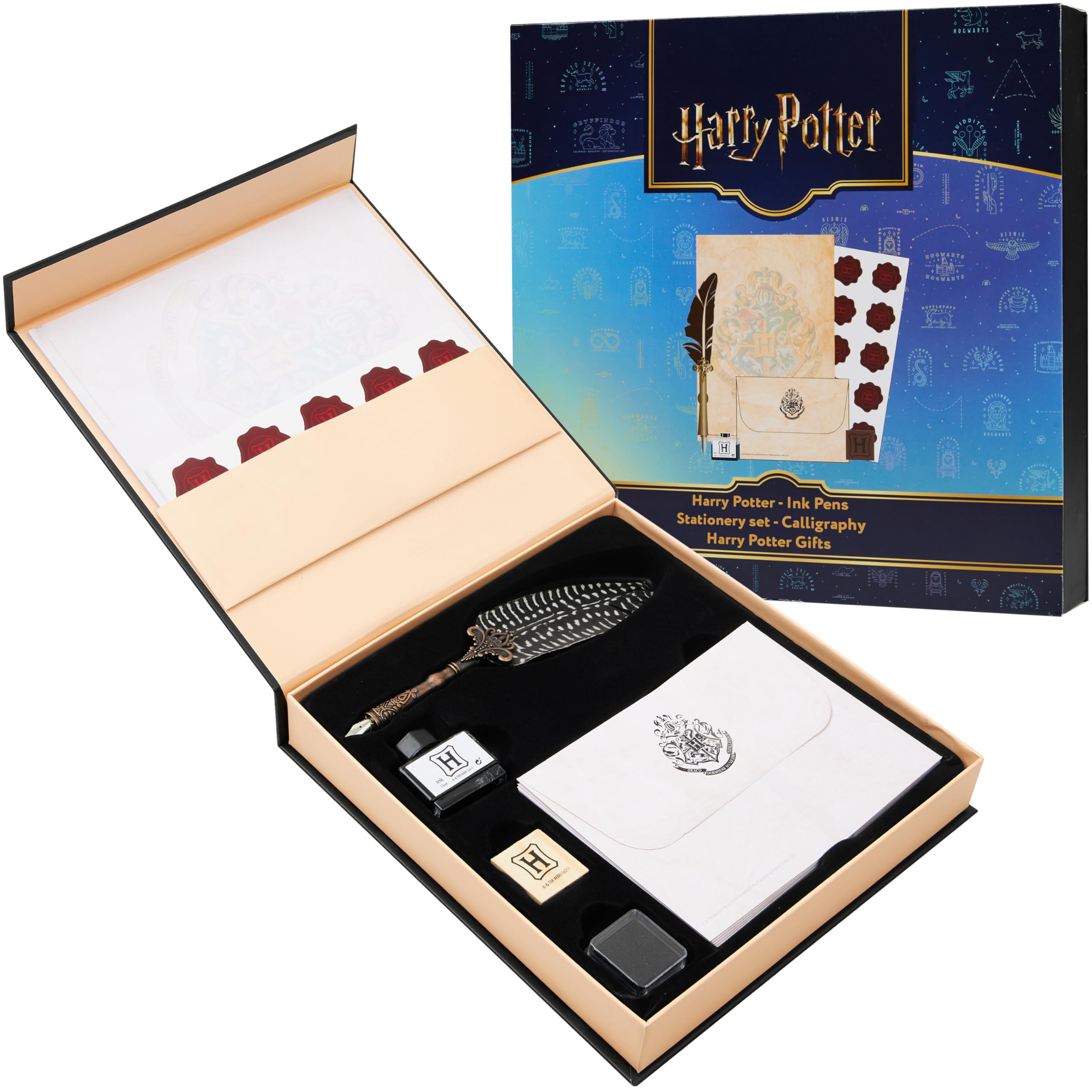 Harry Potter Calligraphy Set Quill Fountain Pen Ink Set Paper ...