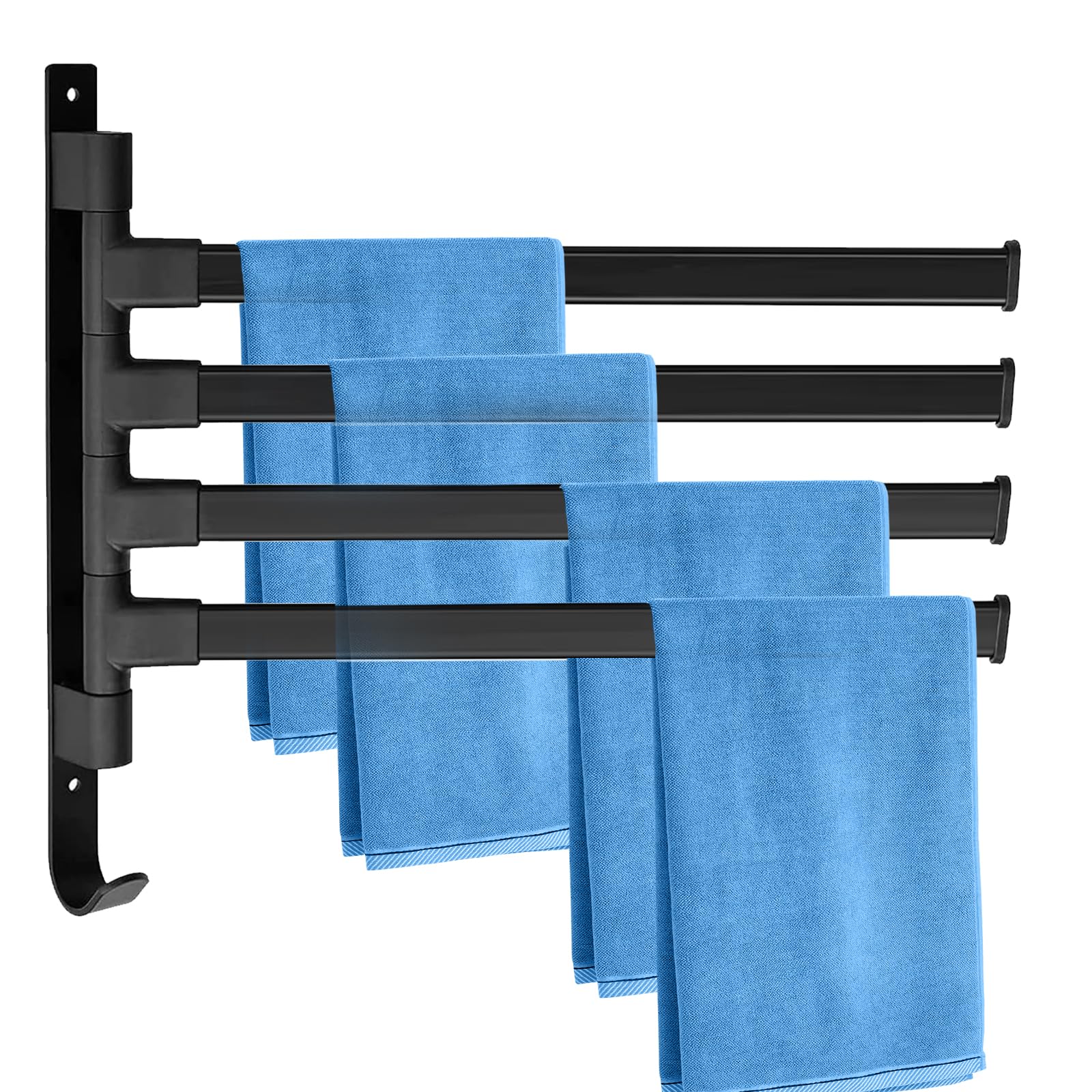 180° Swivel Towel Rail, Aluminum Alloy Towel Rail Wall Mounted, Tea ...