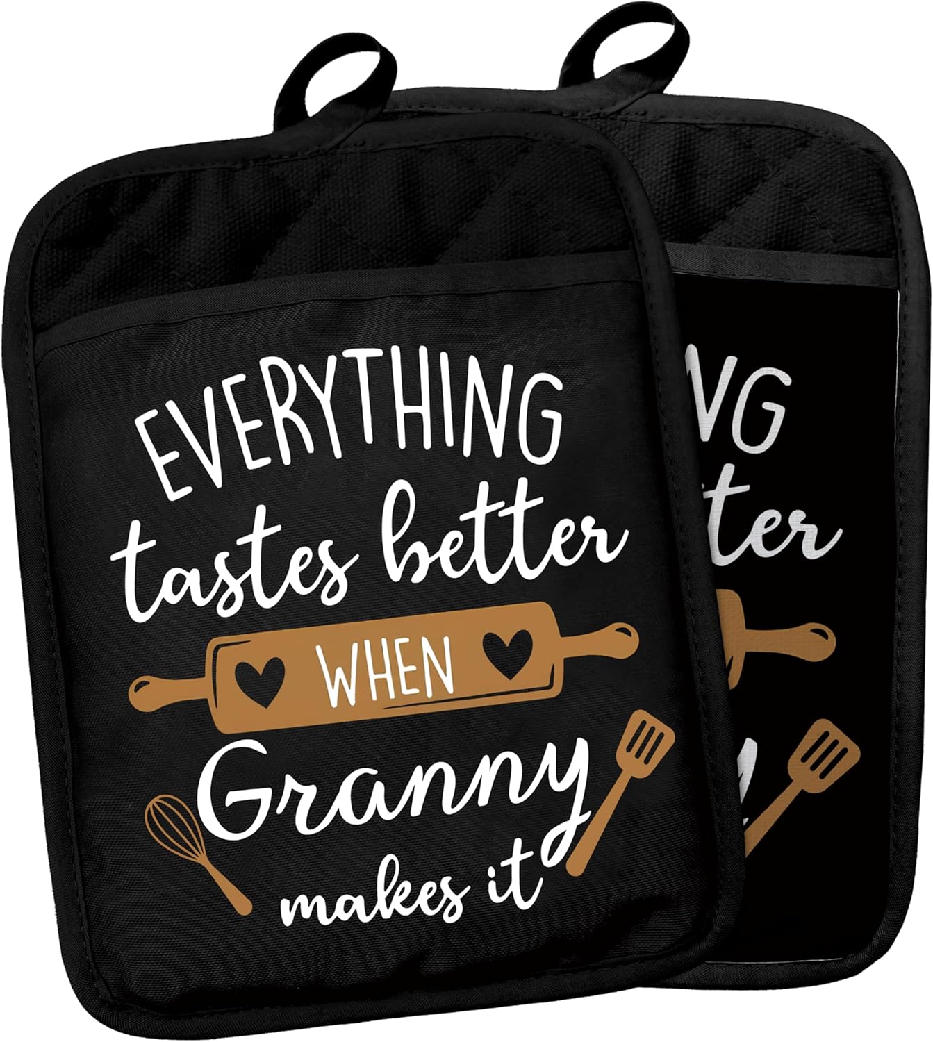 Amazon.com: Granny Gifts Pot Holders with Pockets, Grandma Kitchen ...