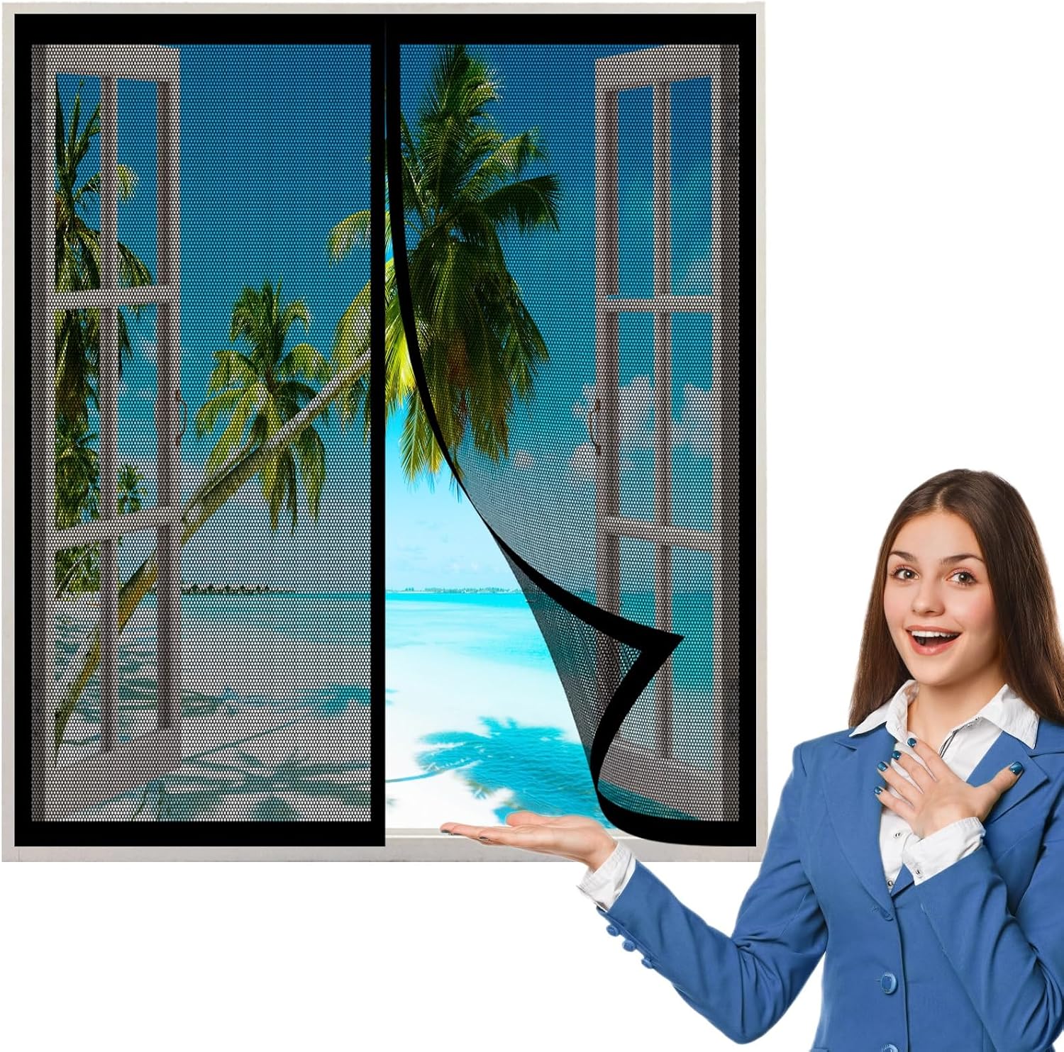 Fly Screen Window 240 x 170 cm, Insect Protection Fly Screen Window ...