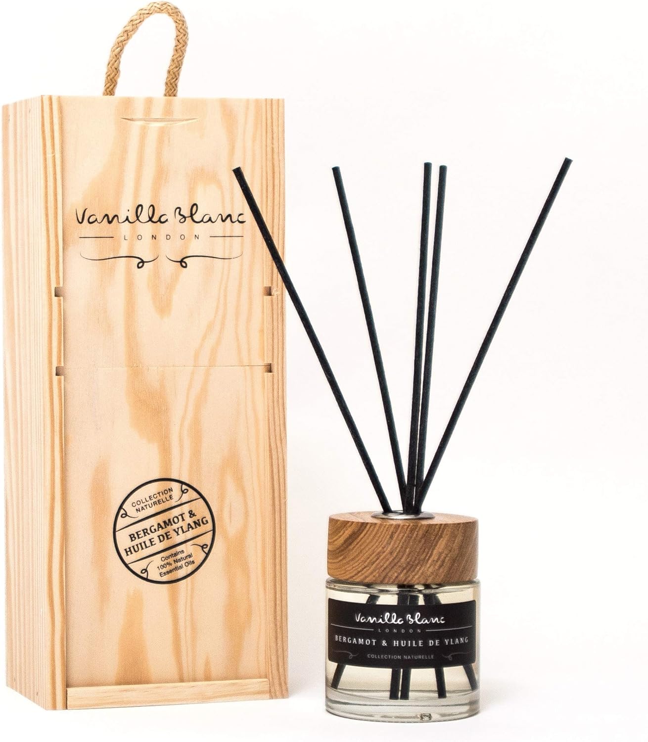 Vanilla Blanc Natural Reed Diffuser, Home Fragrance, Encased in a ...