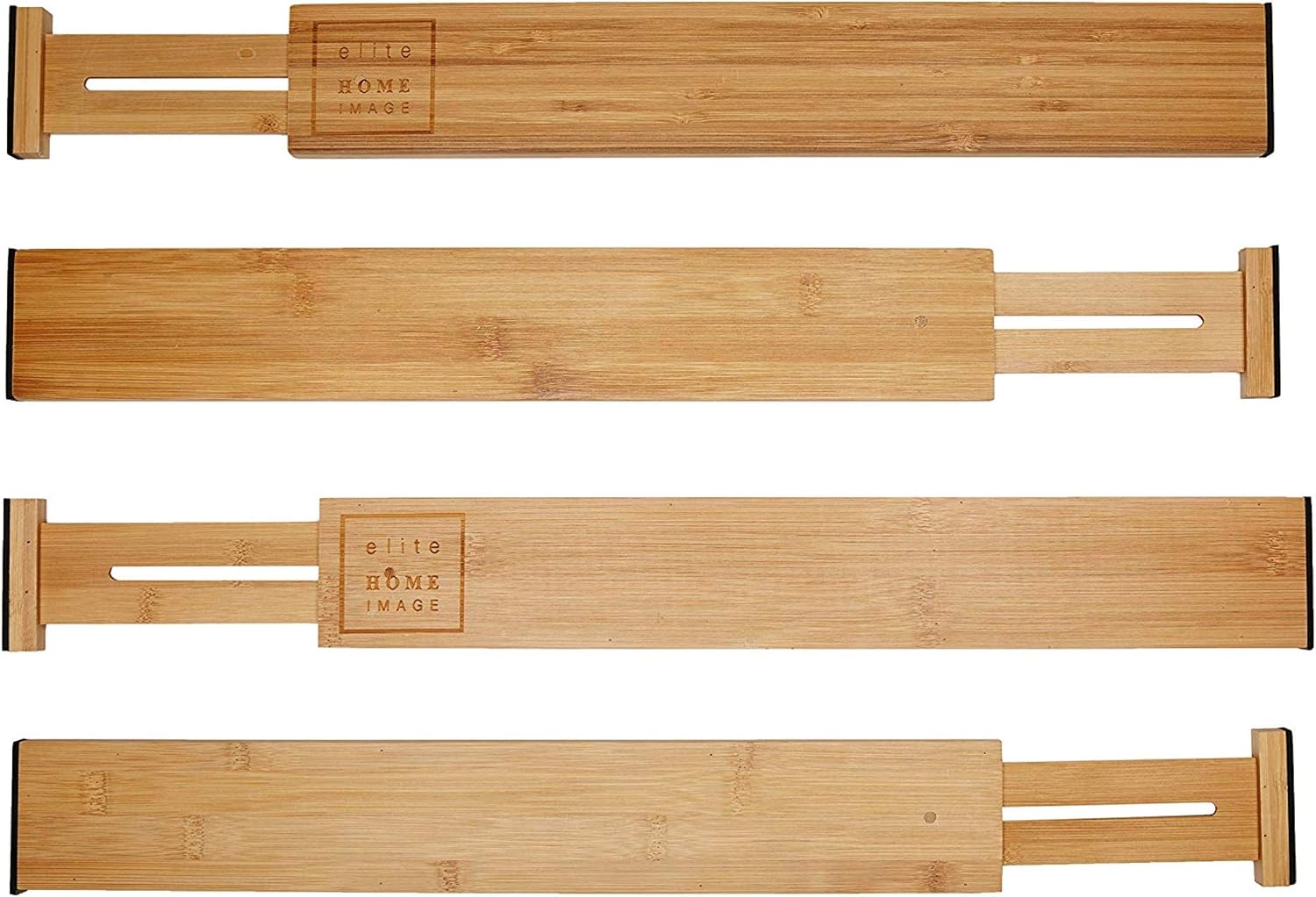 Amazon.com: Drawer Dividers Bamboo Kitchen Organizers | Spring Loaded ...