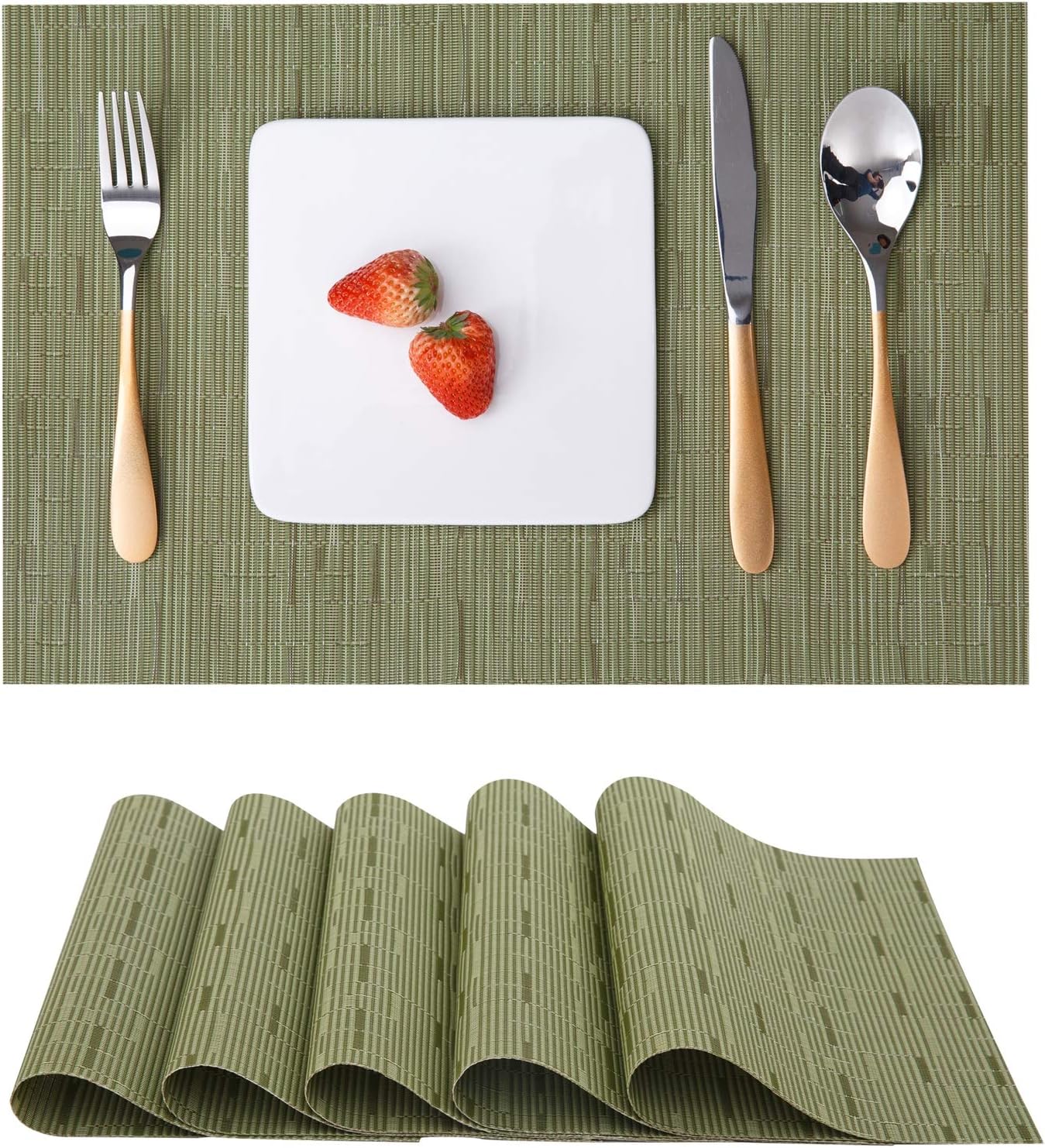 Myir JUN Table Mats Set of 6, Place Mats Table Placemats Washable Non ...