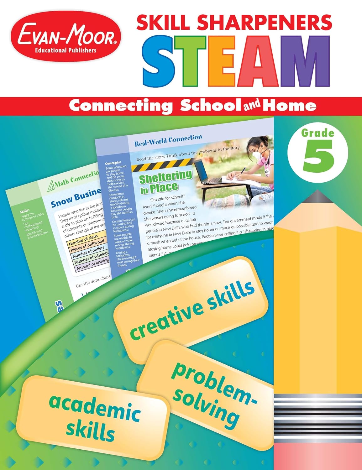 Evan-Moor Skill Sharpeners STEAM Workbook, Grade 5, Science, Technology ...