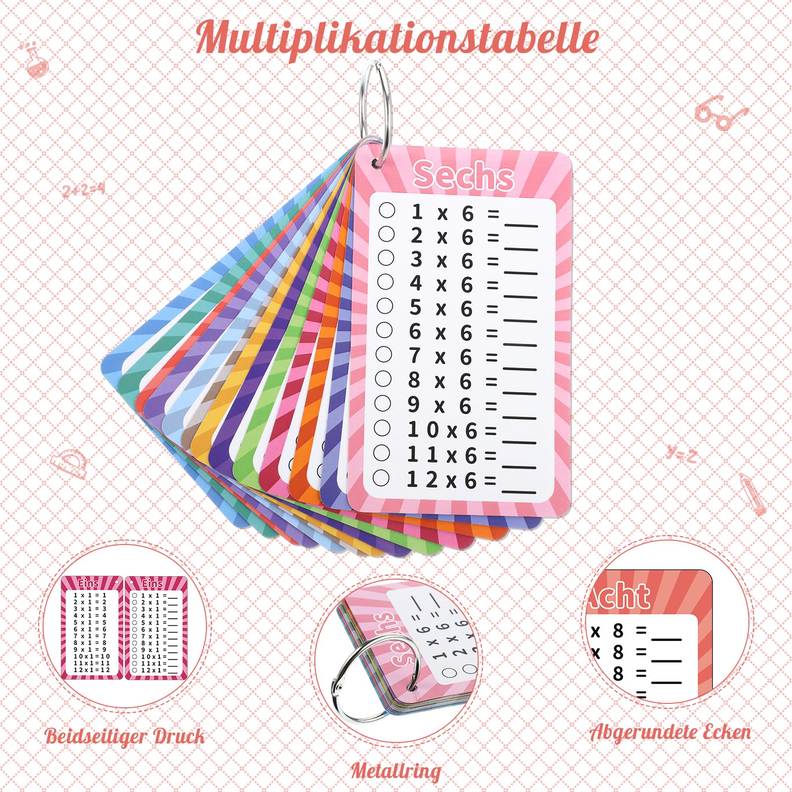 Jeu Famille éducatif Portable Jeu éducatif,1x1 Fiches,tableau De ...