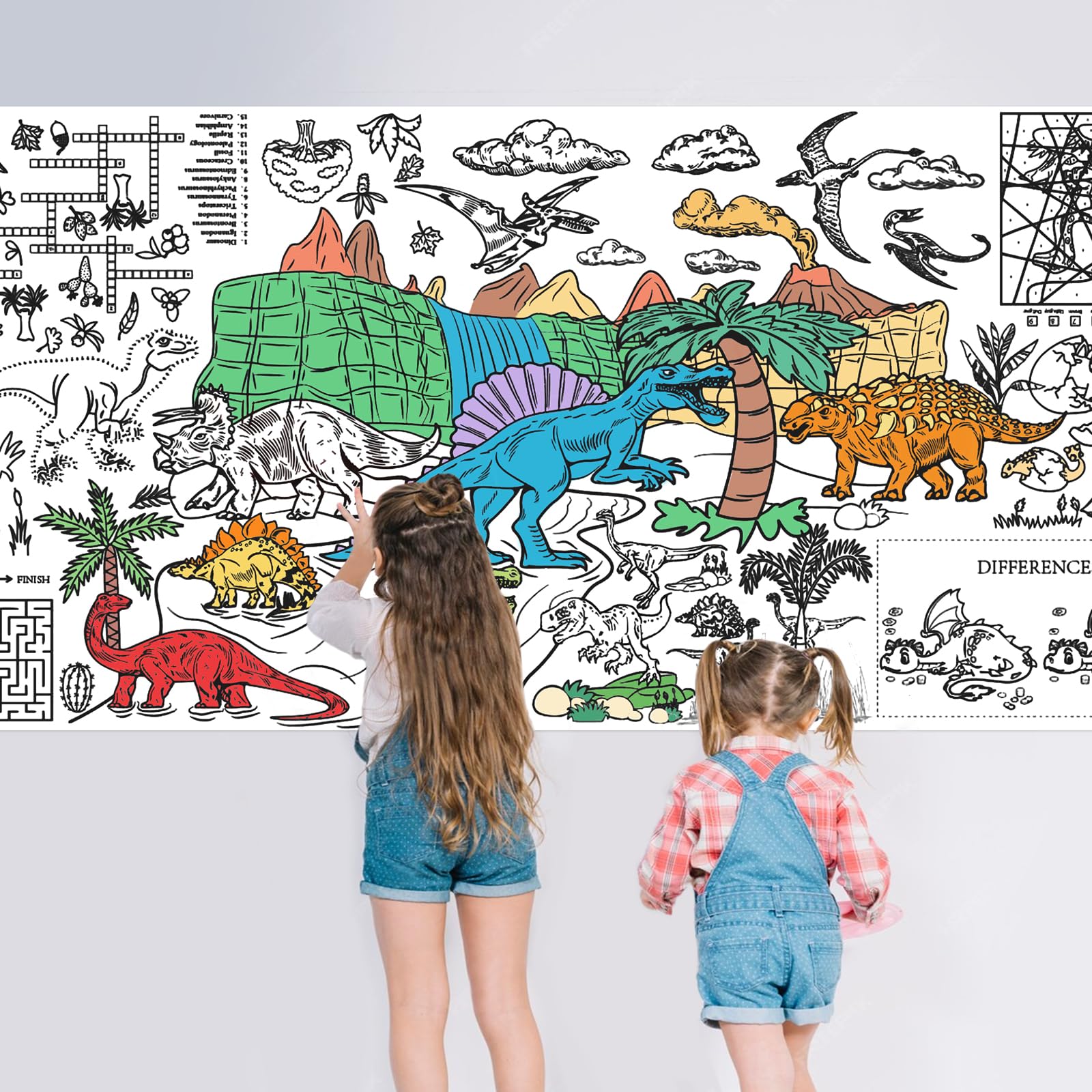 Snapklik.com : Dinosaur Giant Coloring Poster, 72 X 30 Inches Large ...