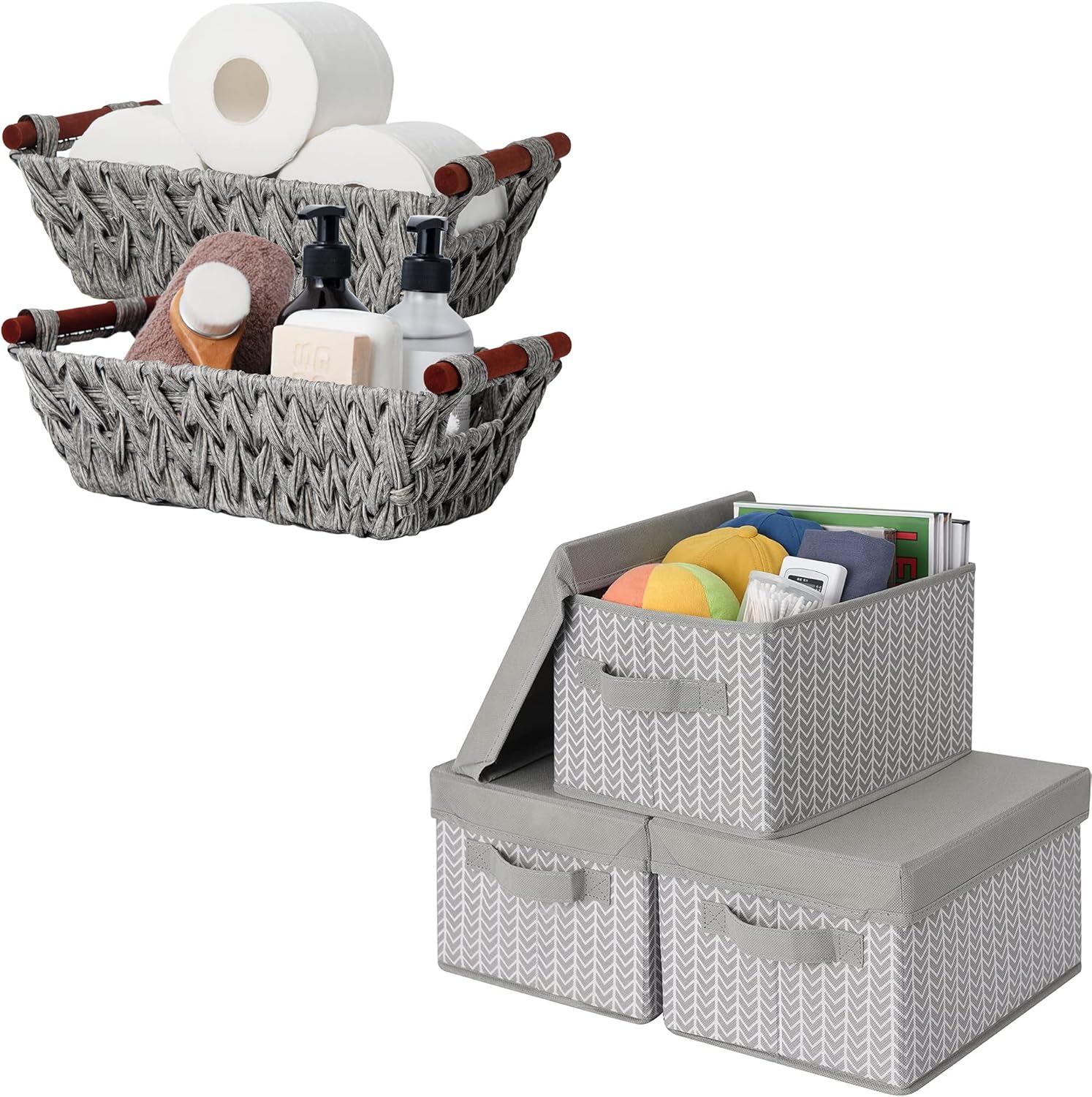 Amazon.com: GRANNY SAYS Bundle of 3-Pack Closet Storage Boxes & 2-Pack ...