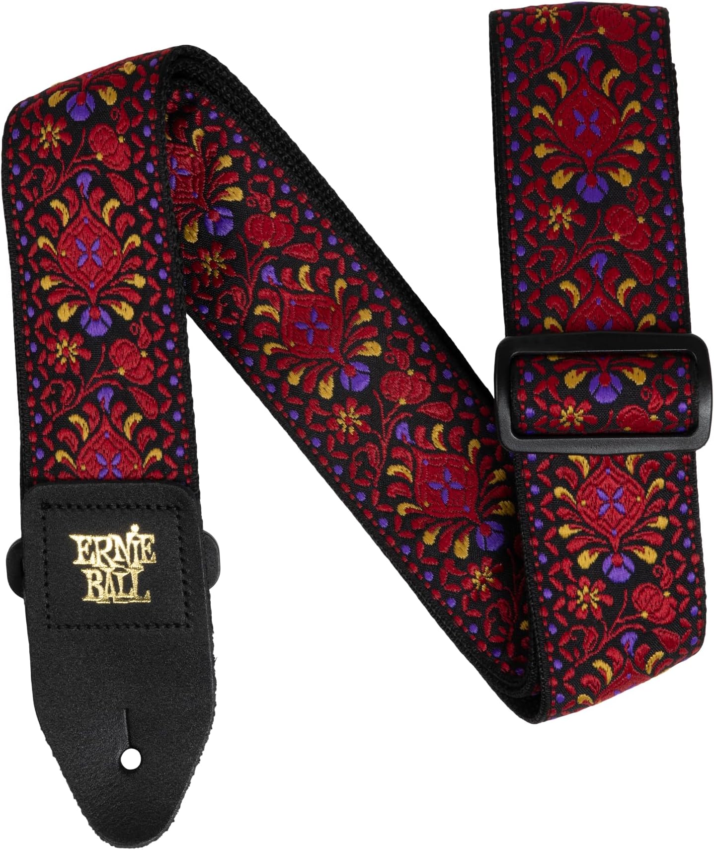 Amazon.com: Ernie Ball Classic Jacquard Guitar/Bass Strap - Crimson ...