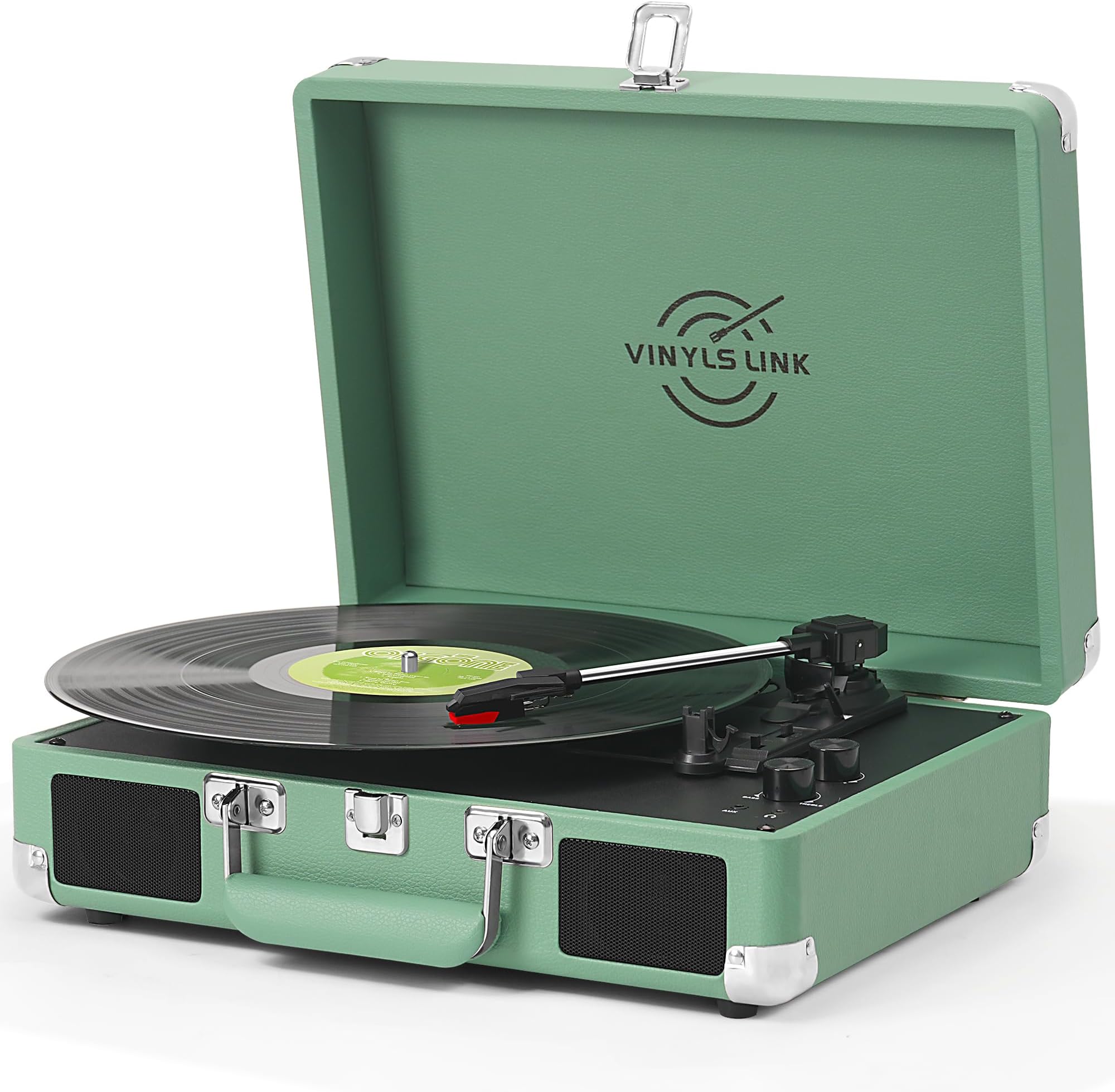 Amazon.com: Vinyl Record Player Bluetooth with Treble & Bass Gain ...