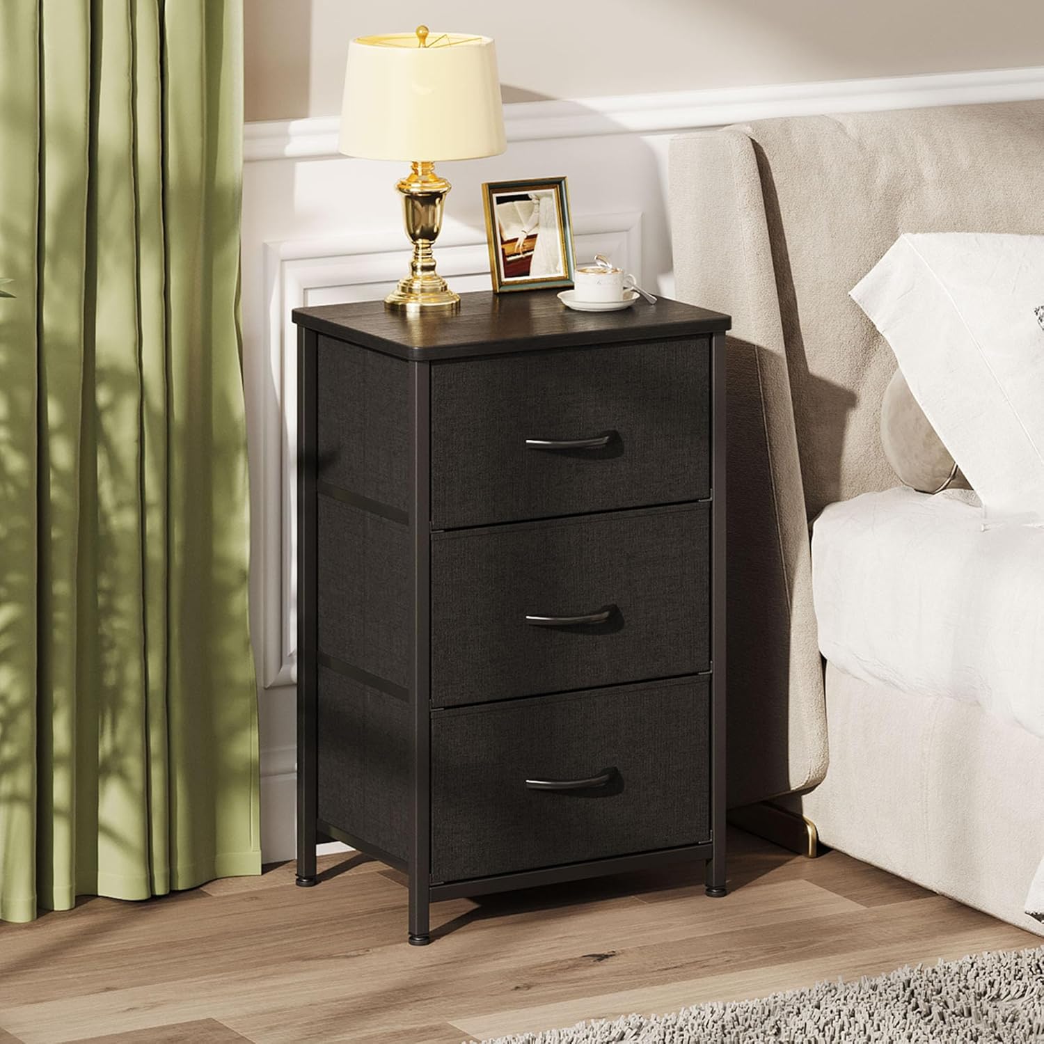 Vermess Nightstand, Small Dresser, Bedside Furniture, Night Stand End ...