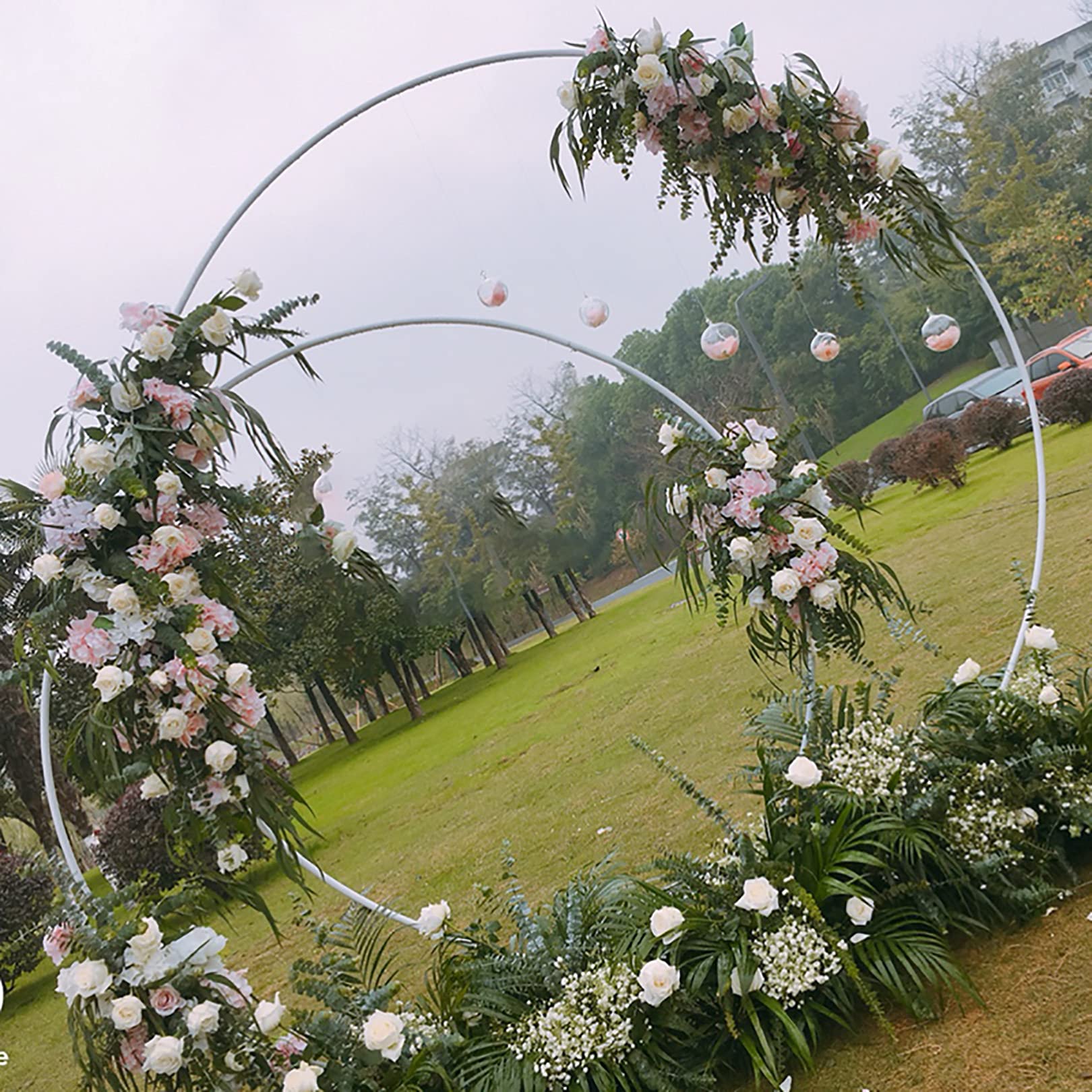 Lidengdeng Round Backdrop Stand Circle Backdrop Stand Wedding Arches ...