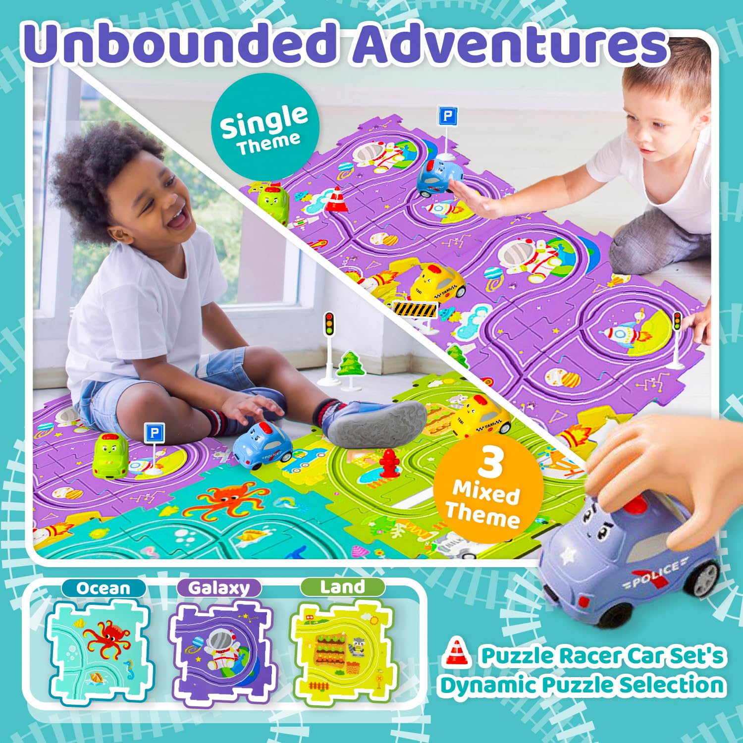 Snapklik.com : Marlo & Buzz Puzzle Racer Kids Car Track Play Set ...