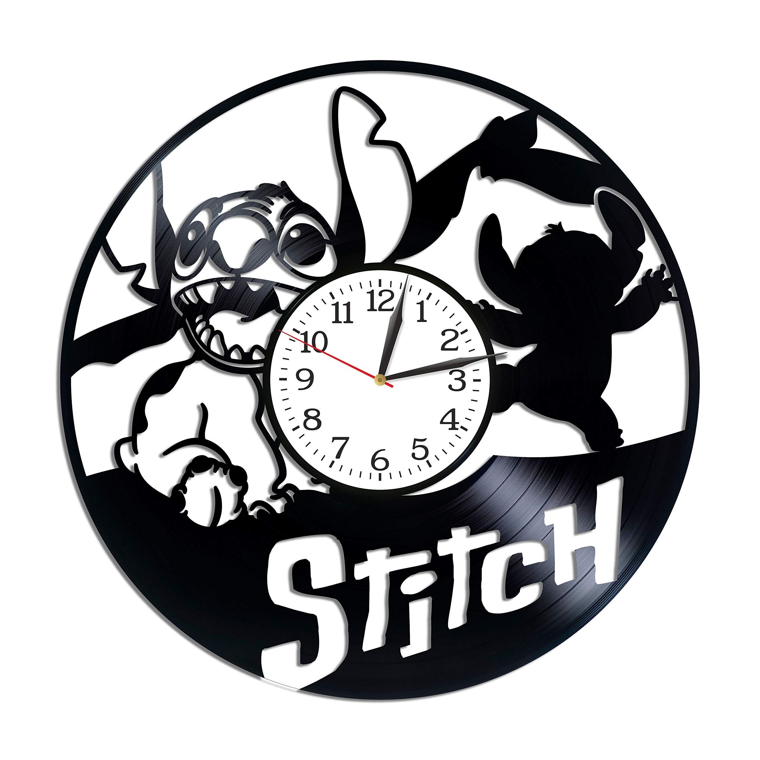 Buy Kovides Stitch Art Lp Vinyl Retro Record Wall Clock Exclusive Lilo ...