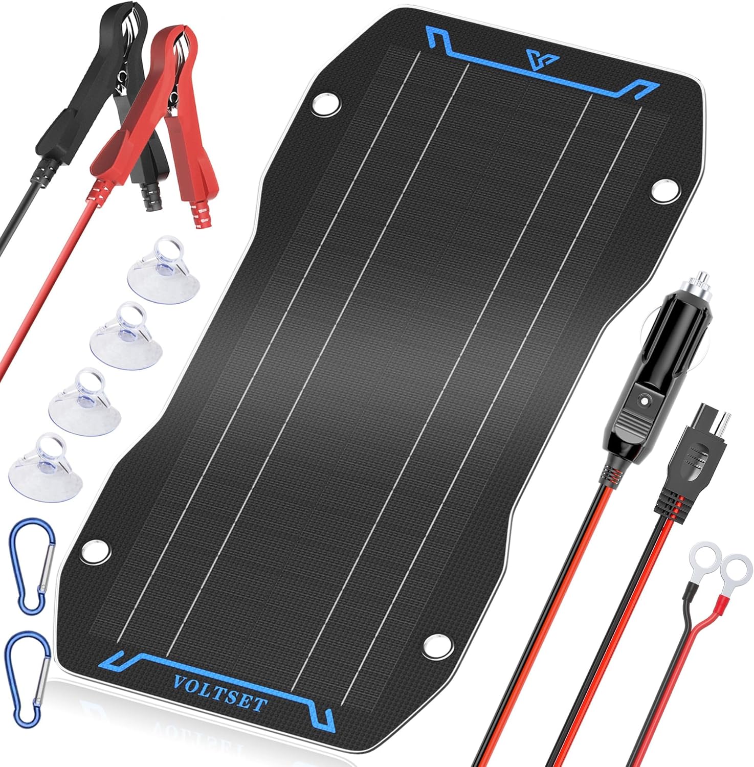 Amazon.com : Voltset 10W 12V Solar Battery Charger Maintainer ...