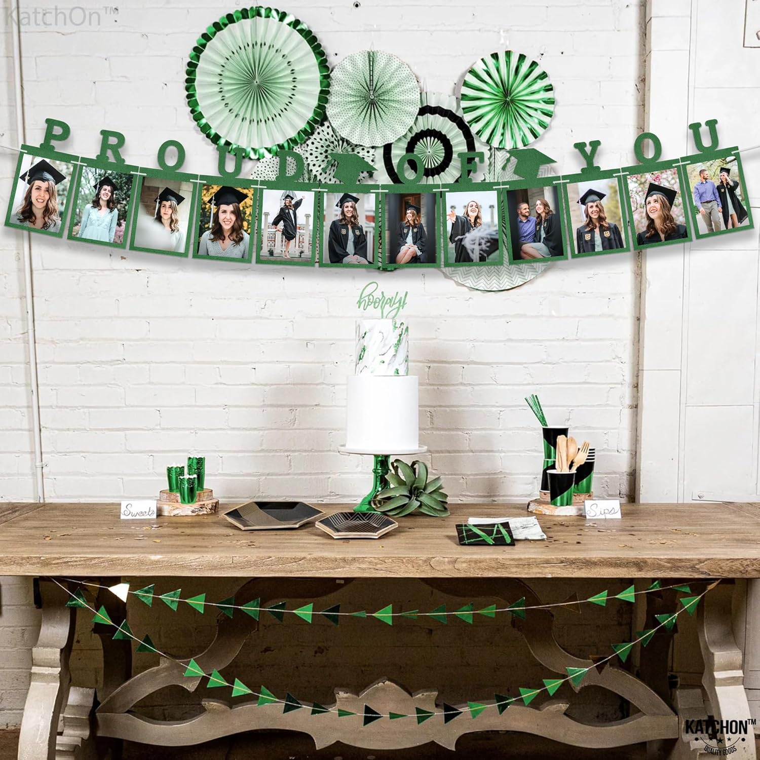 KatchOn, Green Graduation Photo Banner 2024 – Large, 10 Feet Felt Proud ...