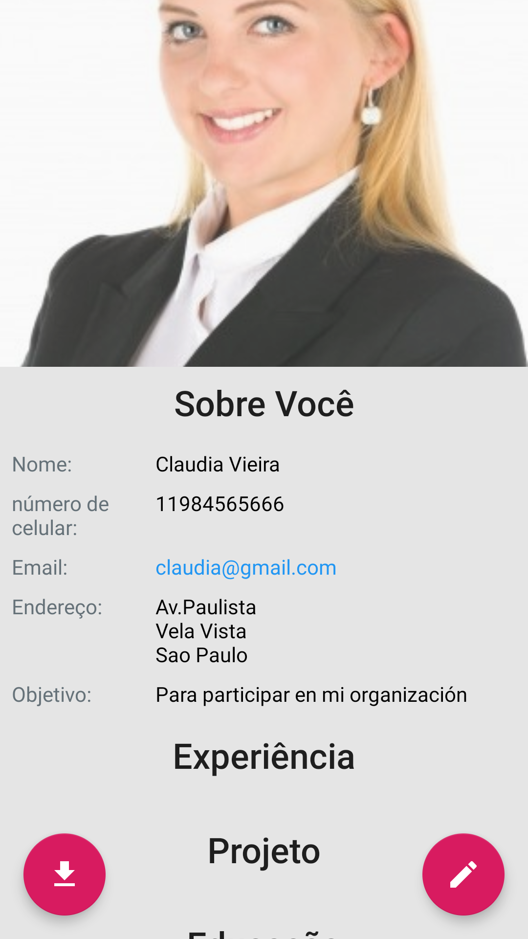 Curriculum Vitae App Gratuitos modelo de Currículo - Aplicativo na ...