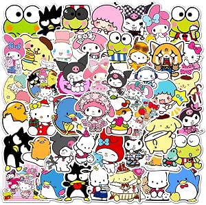 Amazon.com: 50Pcs Kawaii Stickers, Cute Japanese Cartoon Sticker Vinyl ...