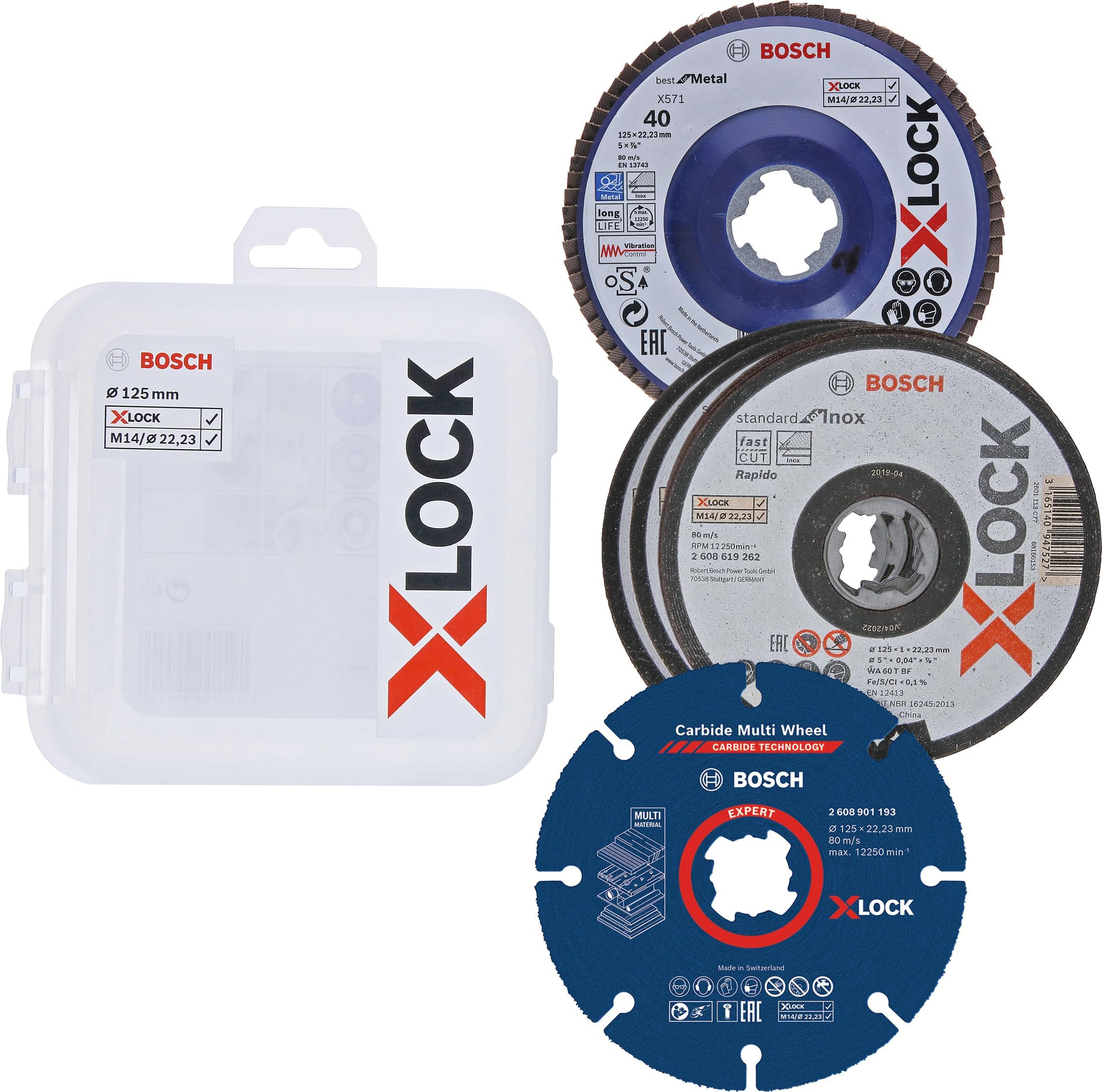 Bosch Professional 2608619374 5-Piece X-LOCK Cutting Discs Set ...