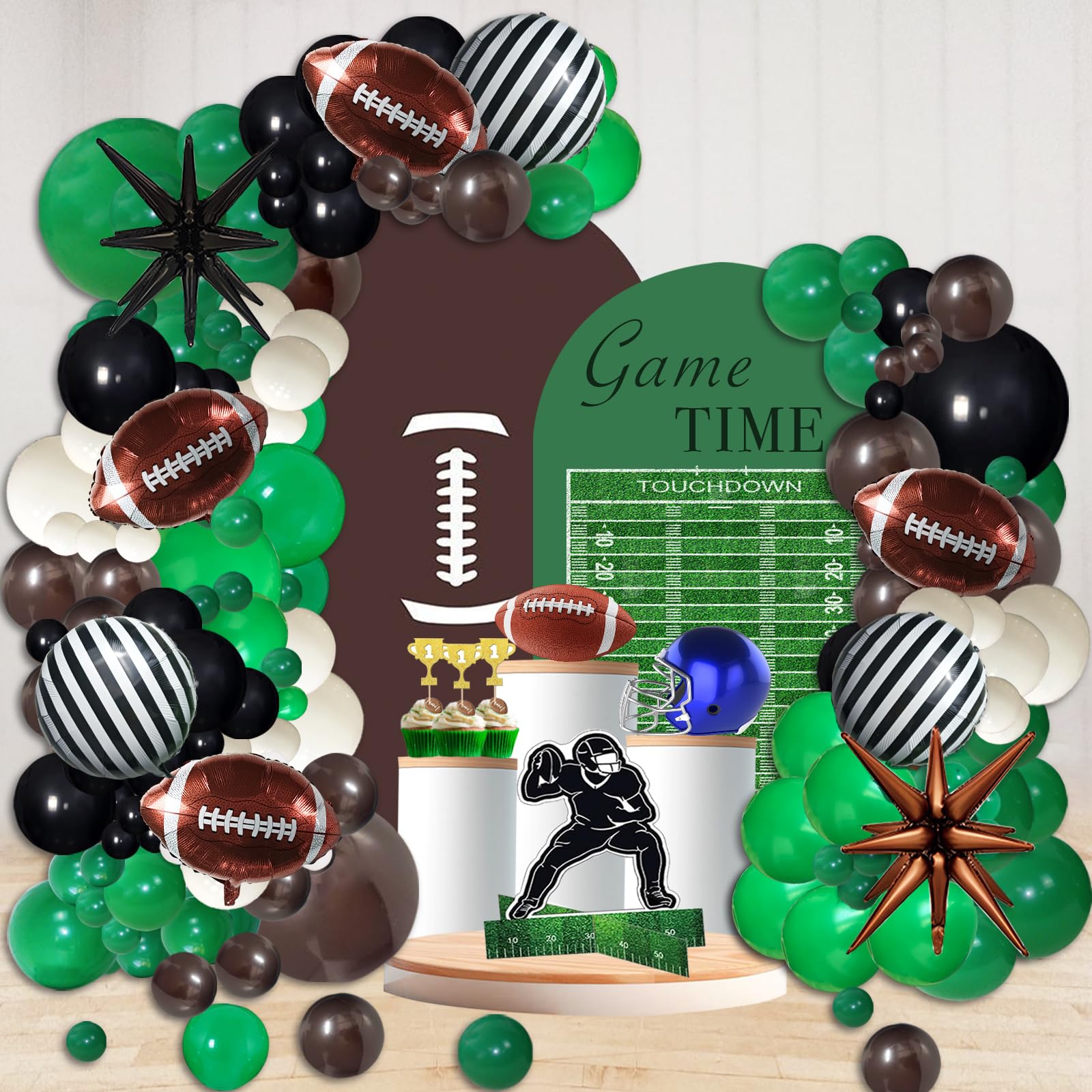 Amazon.com: Football Balloon Arch Garland Kit Superbowl Balloon Arch ...