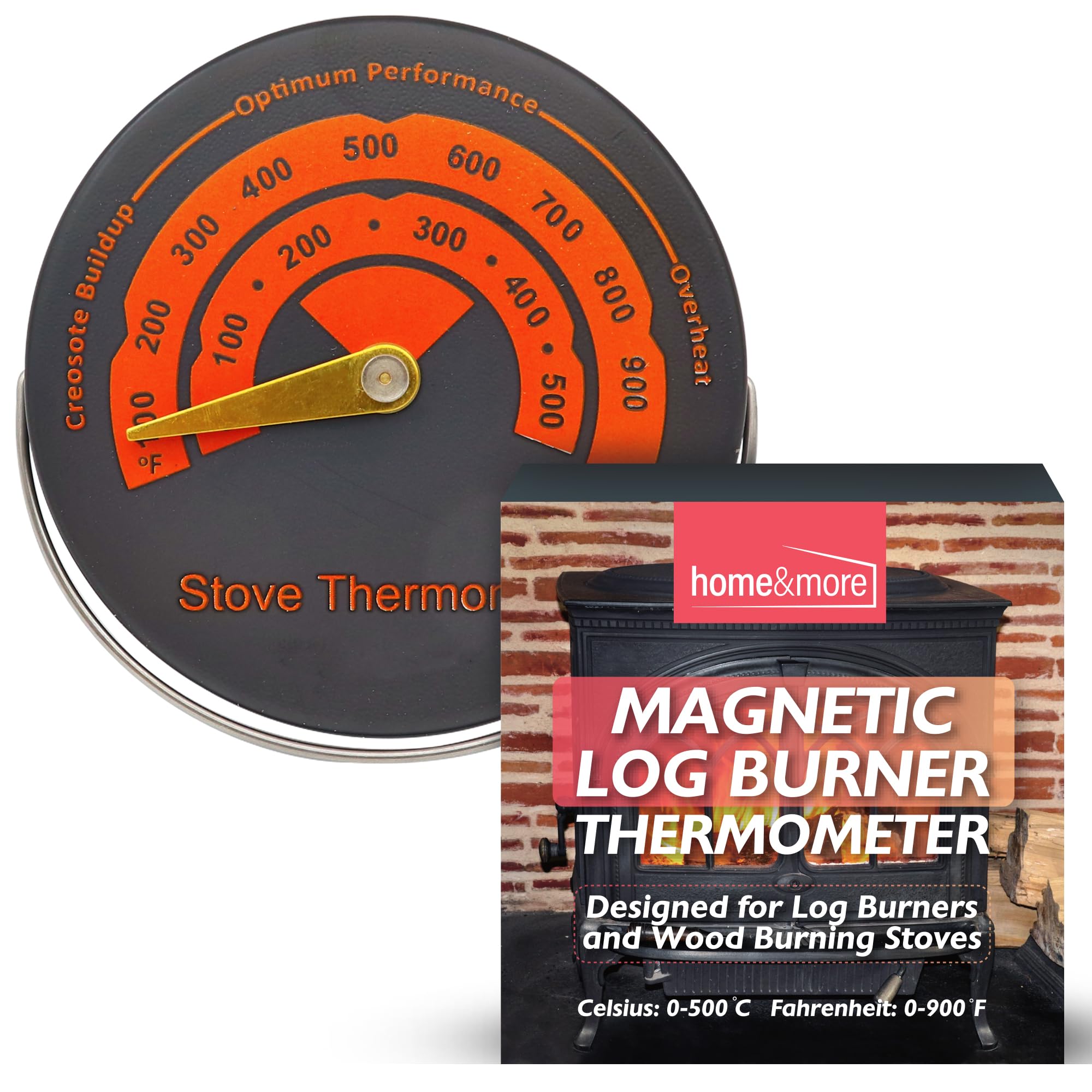 Buy 1pk Log Burner Thermometer Magnetic | Magnetic Stove Thermometer ...