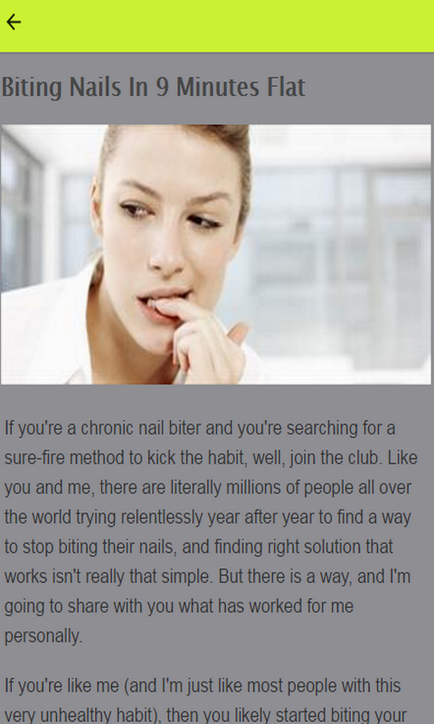 How To Stop Biting Nails - App on the Amazon Appstore