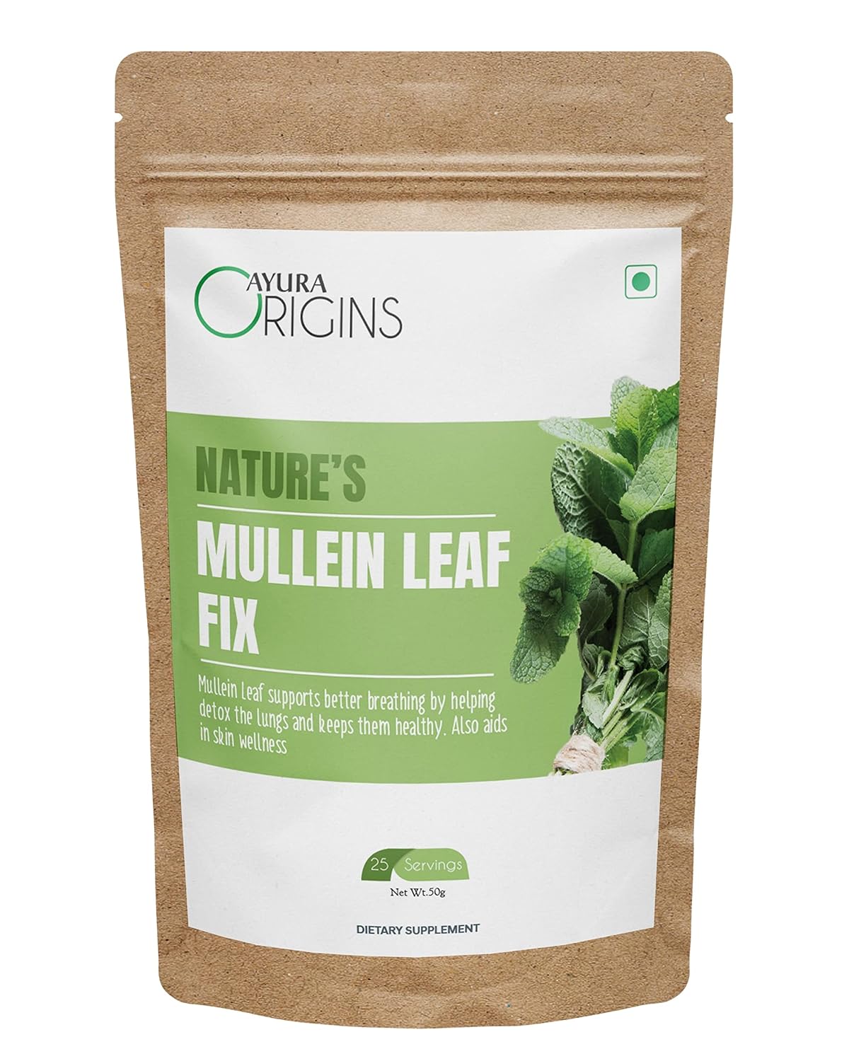 Buy AYURA ORIGINS Nature's Mullein Leaf Fix, Lungs Health, Lung Detox ...