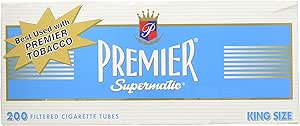 Amazon.com: Premier King Size Light Cigarette Tubes - 200 Count (Pack ...